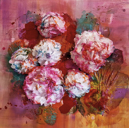 be my Valentine by Simone Monney (2022) : Painting Acrylic, Collage on ...