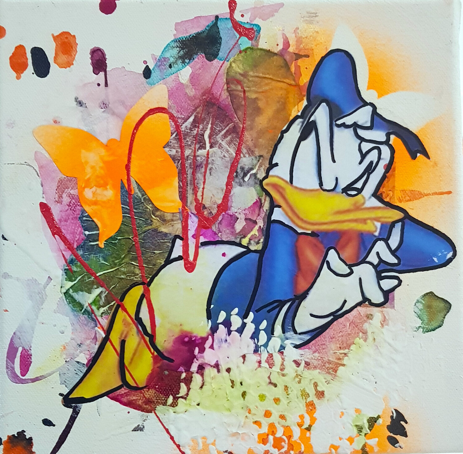 mini 1 by Simone Monney (2022) : Painting Acrylic, Collage on Canvas ...