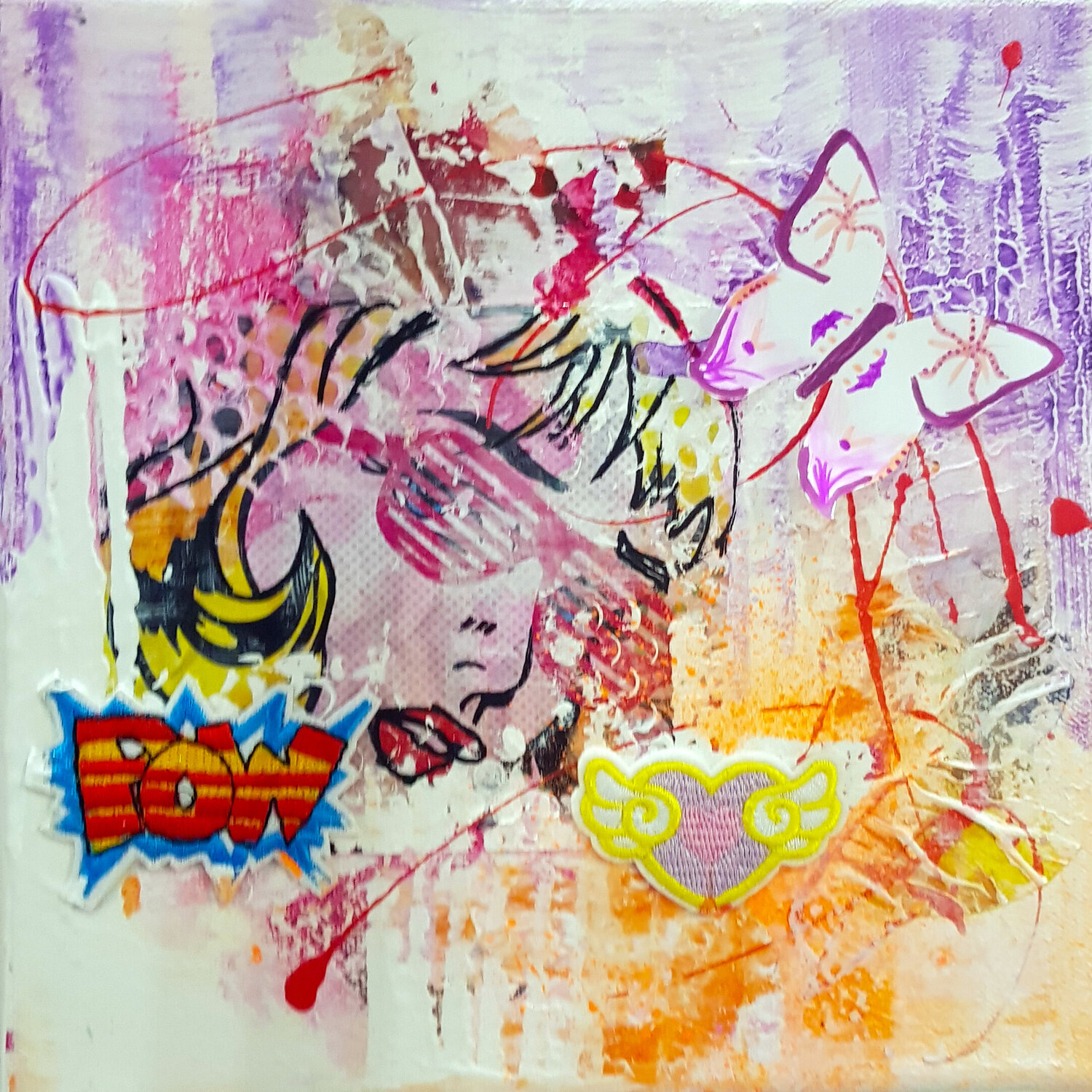 mini 6 by Simone Monney (2022) : Painting Acrylic, Collage on Canvas ...