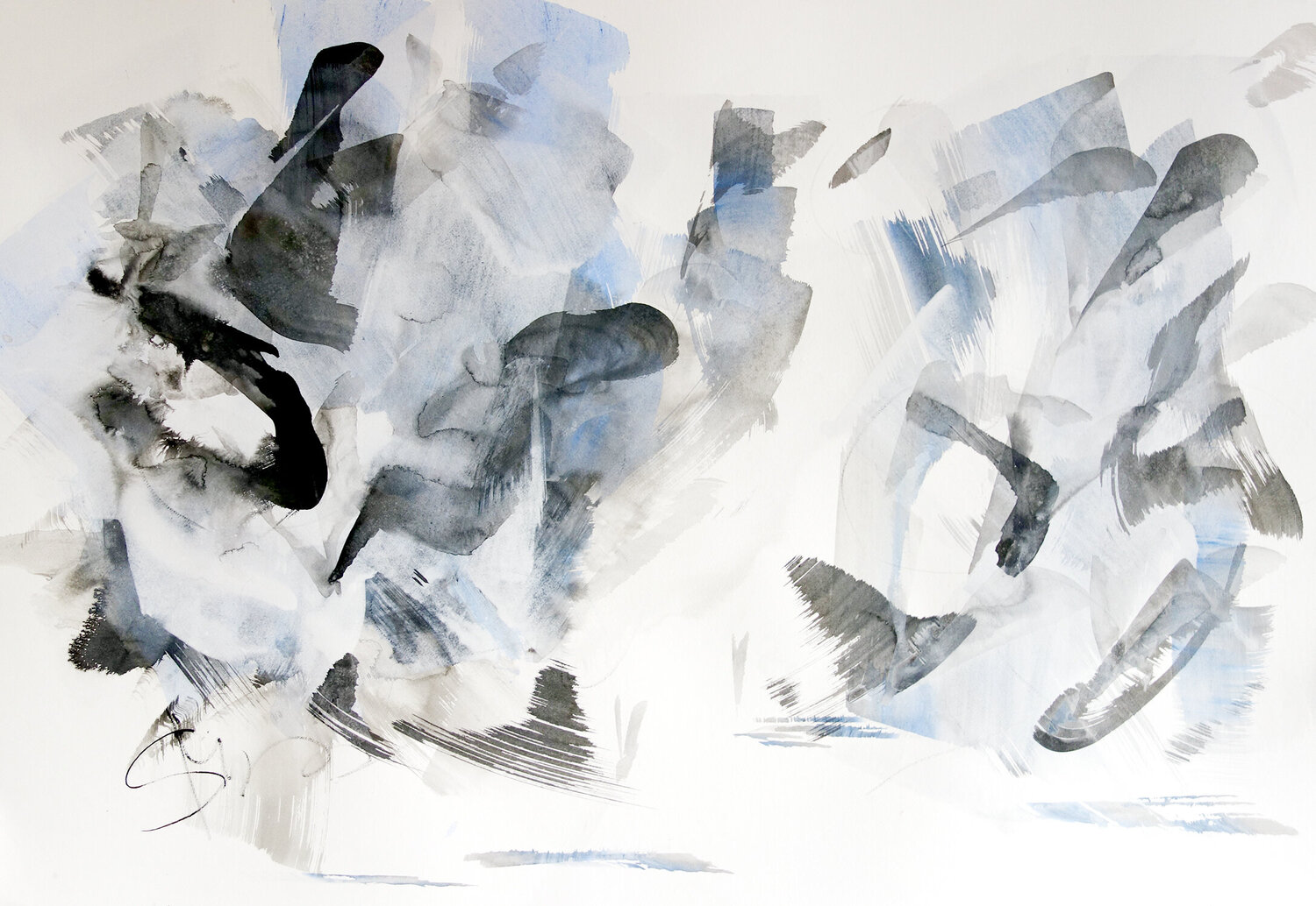 douceur de l'éveil de Simone Monney (2023) : Peinture Encre de Chine ...