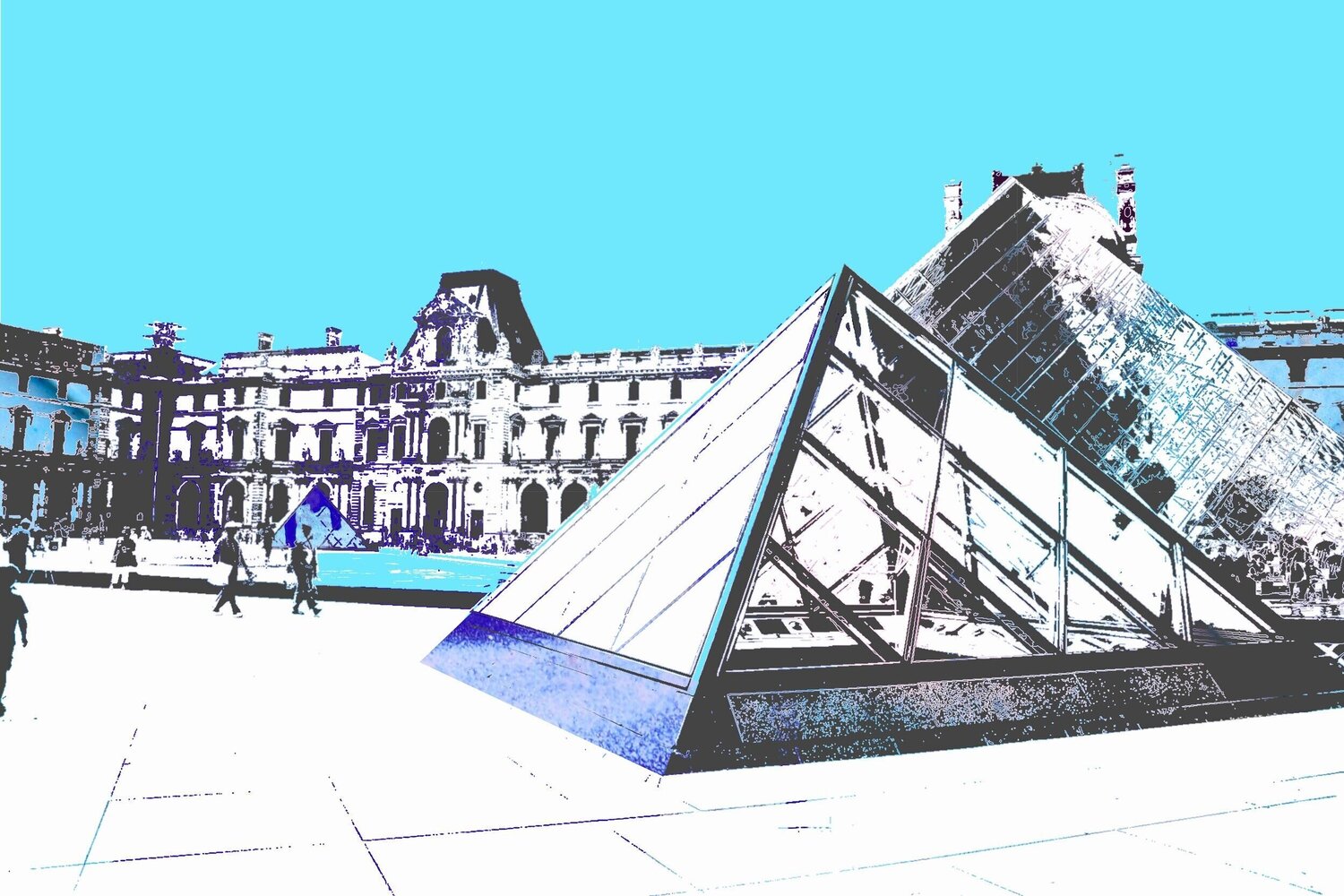 La Vie Est Un Art - Louvre Museum by Katrina Revenaugh (2024) : Print ...