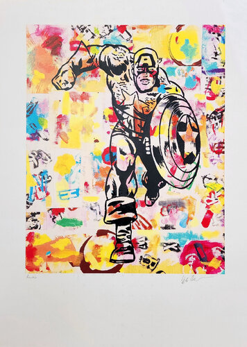 Captain America (Comic, Graphic Novel, Superhero, Street Art, Pop-Art ...