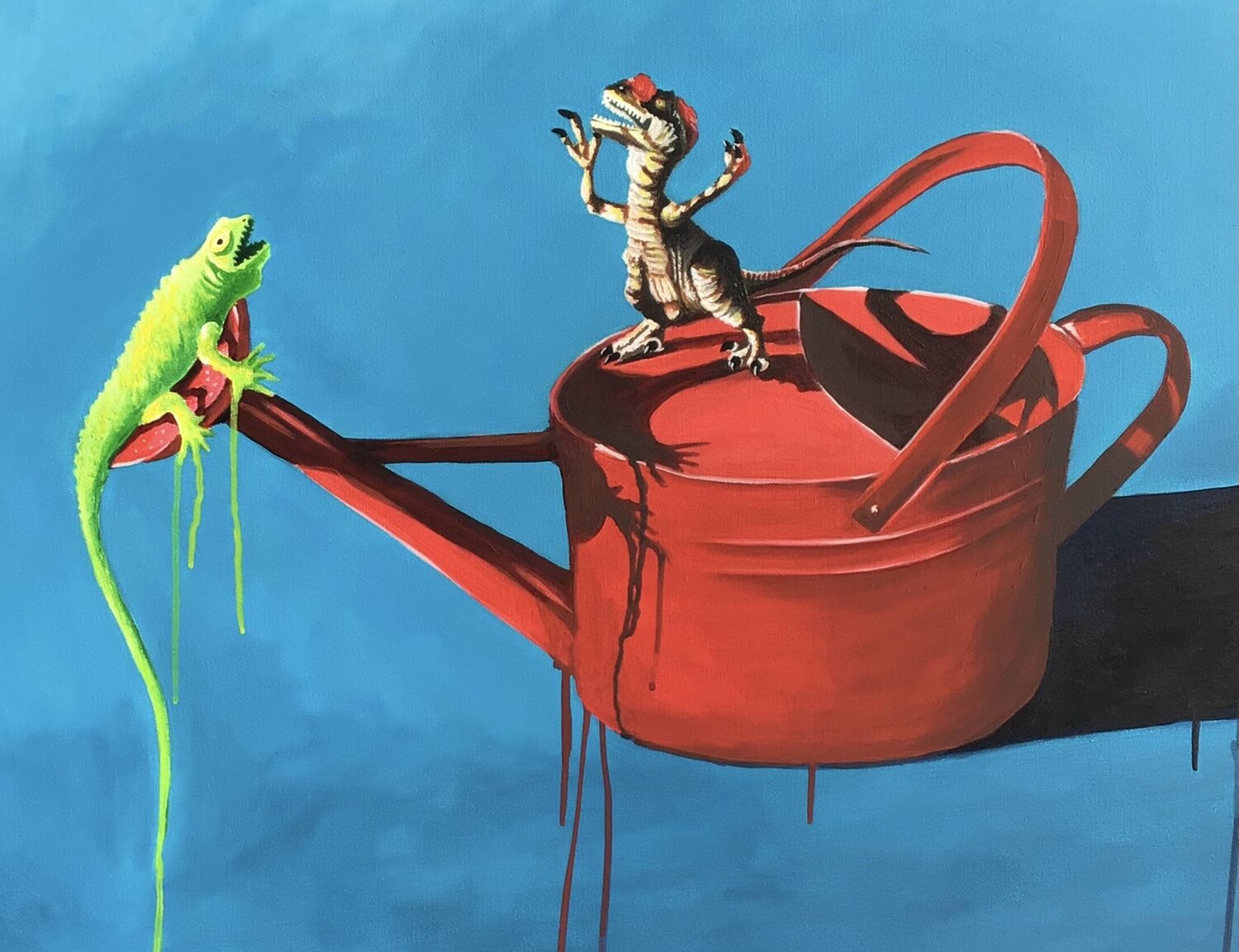 Kampf der Titanen von Carmelo Margarone (2023): Malerei Acryl auf ...