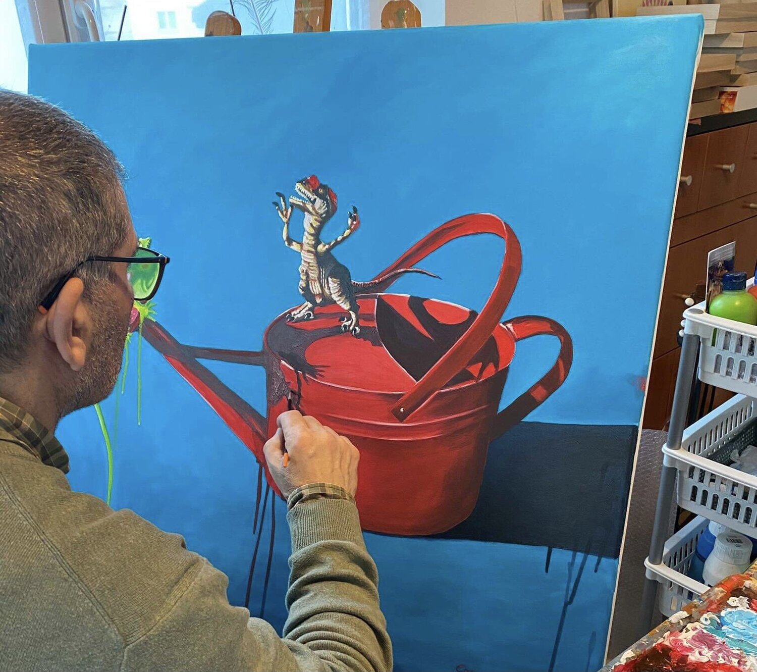 Kampf der Titanen von Carmelo Margarone (2023): Malerei Acryl auf ...