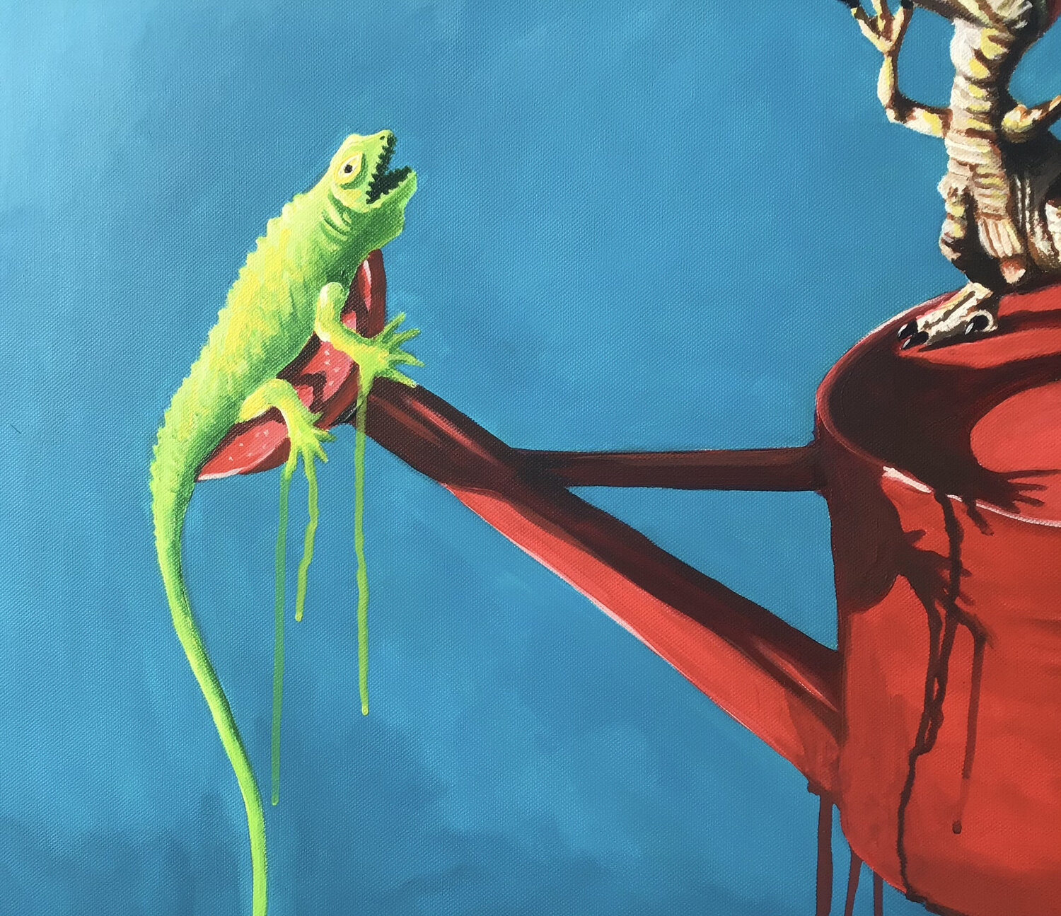 Kampf der Titanen von Carmelo Margarone (2023): Malerei Acryl auf ...