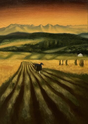Wheat sunset by Rodolfo III Molina (2024) : Painting Oil on Canvas ...