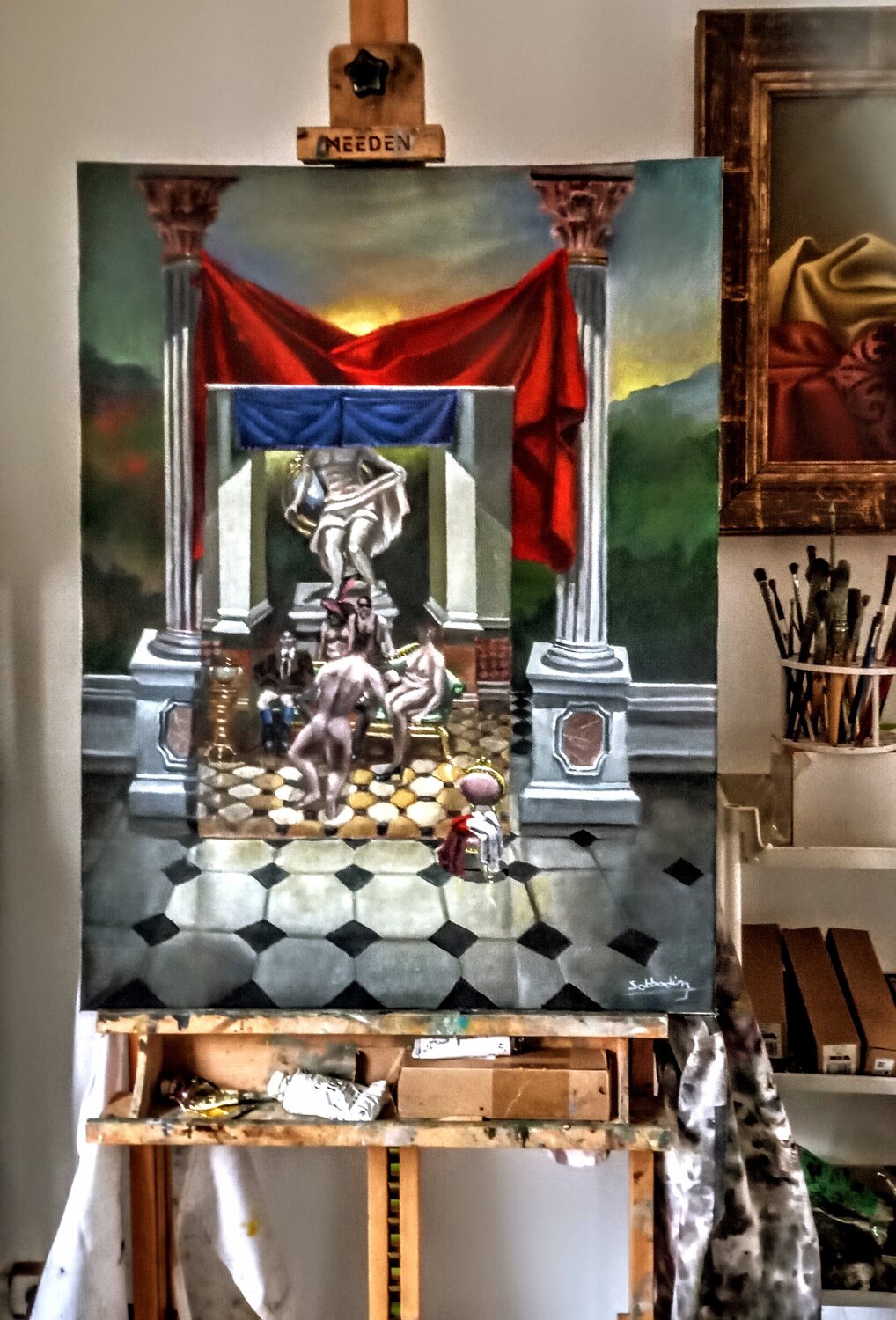 Dimensiones entre bastidores: " Escena con cuerpos desnudos " by Fabián ...