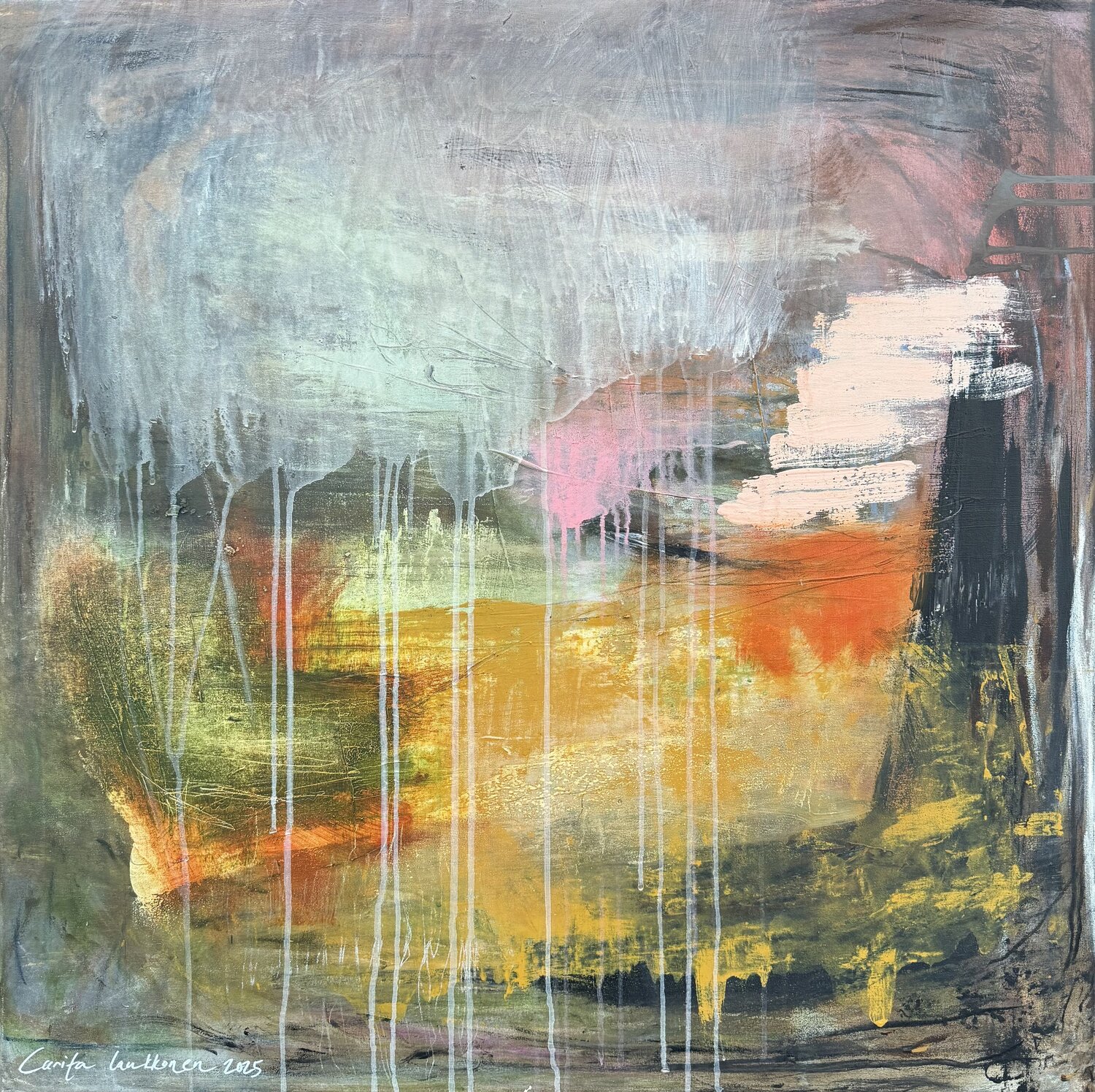 Tears of joy by Carita Laukkonen (2025) : Painting Acrylic, Charcoal on ...