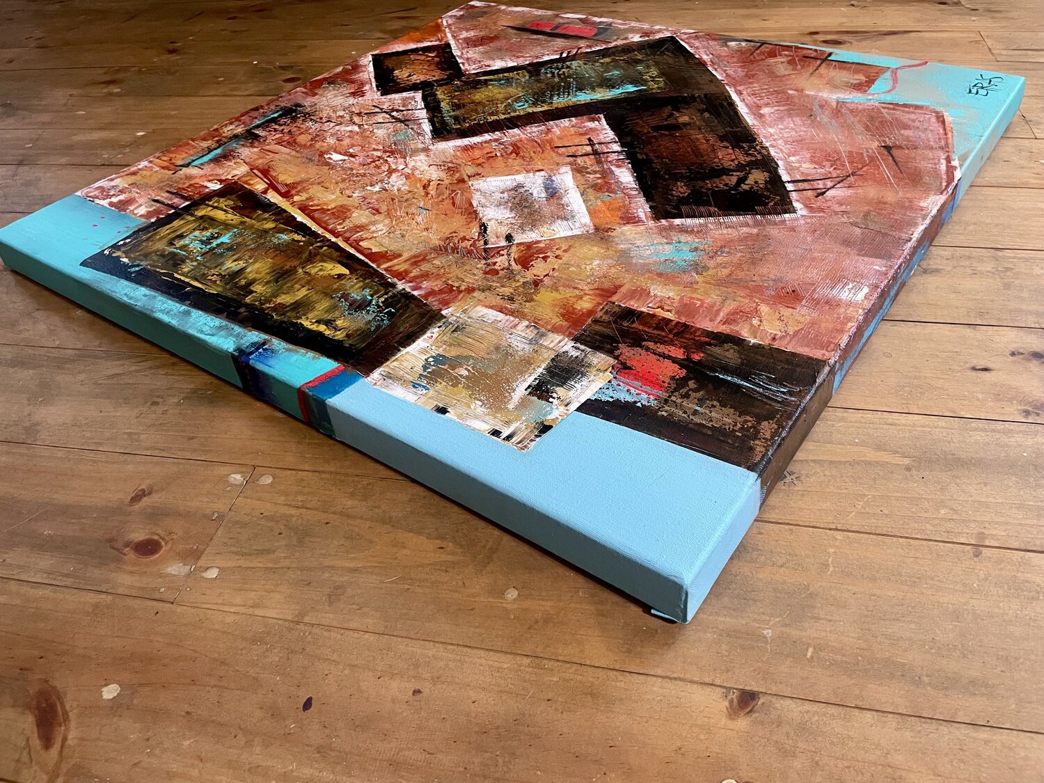 La geometría del tiempo by Mariana Eiras (2025) : Painting Acrylic on ...