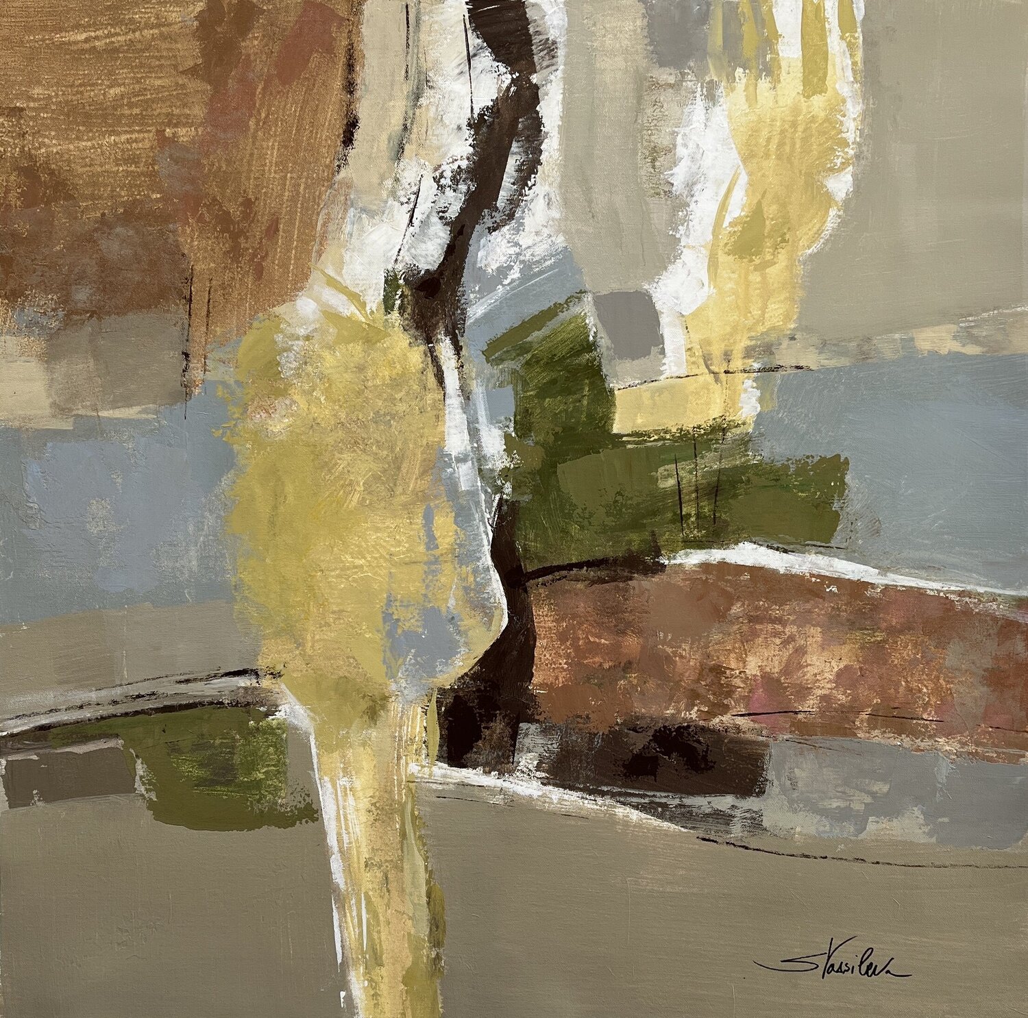 Crossing the River by Silvia Vassileva (2023) : Painting Acrylic on ...