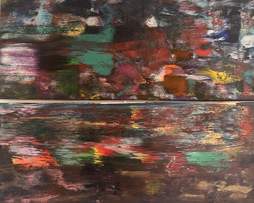 Lauf der Zeit ein Bild bestehend aus zwei Leinwänden by Steven Elijah ...