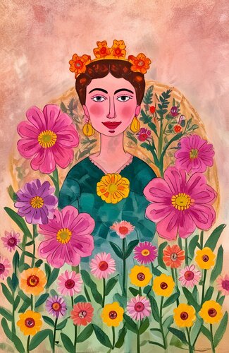 Frida Kahlo Universe by Steven Elijah Neuhaus (2024) : Painting Acrylic ...