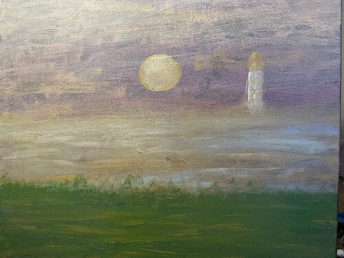 Meer im Mondschein by Steven Elijah Neuhaus (2025) : Painting Acrylic ...