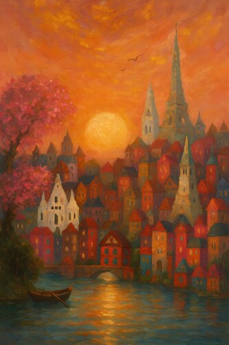 Little Paris in live by Steven Elijah Neuhaus (2025) : Painting Acrylic ...