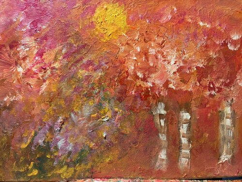 Pappeln im traumwald de Steven Elijah Neuhaus (2025): Pintura Acrílico ...