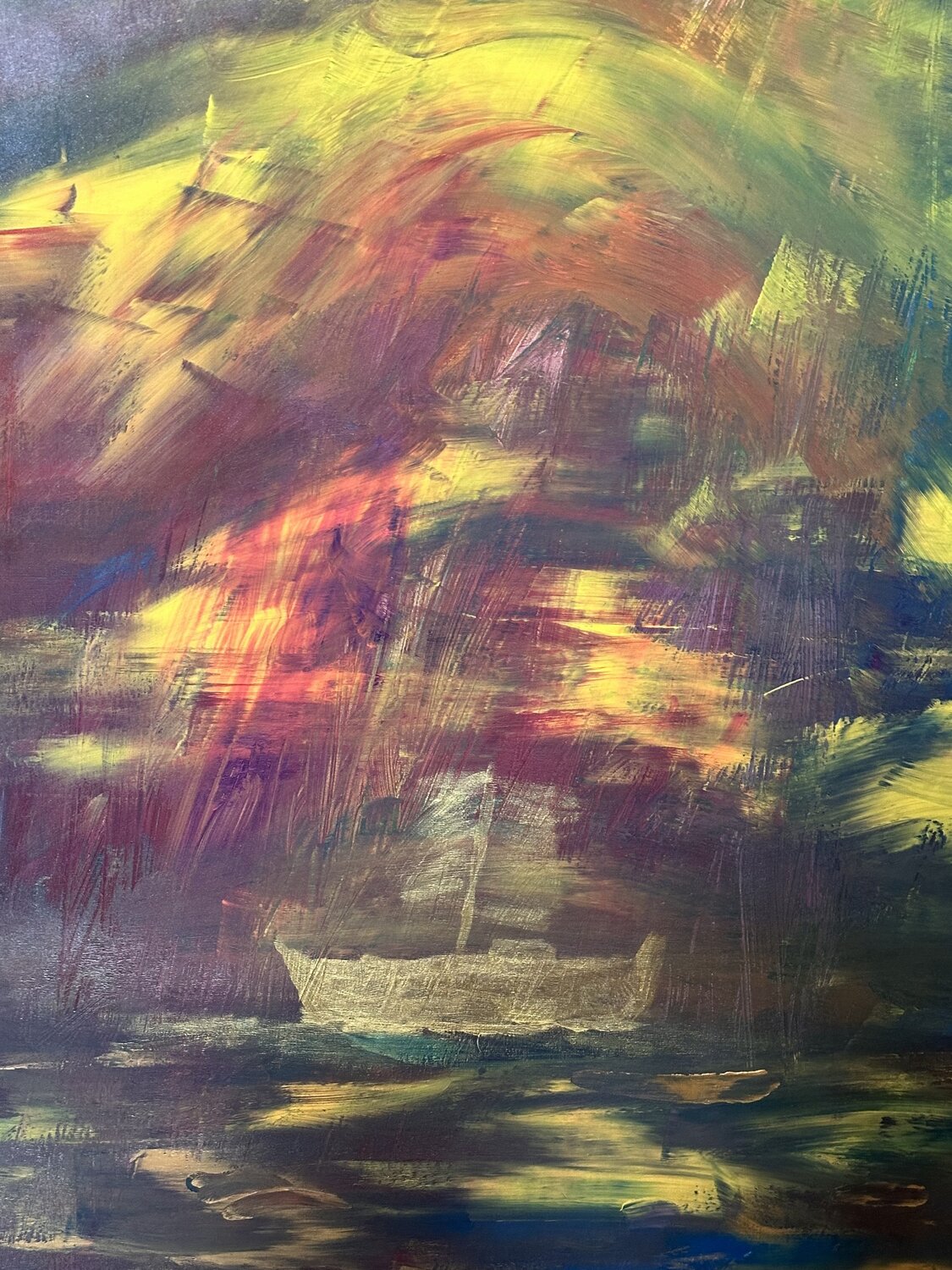 Das goldene Schiff by Steven Elijah Neuhaus (2024) : Painting Acrylic ...