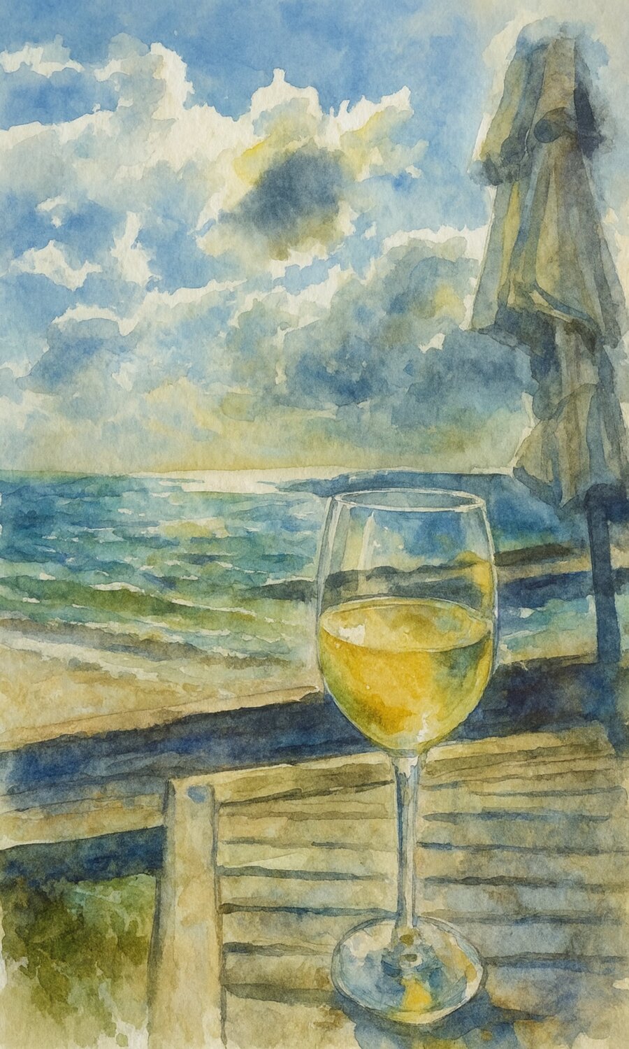 Wein der Küste de Steven Elijah Neuhaus (2025): Pintura Acrílico ...