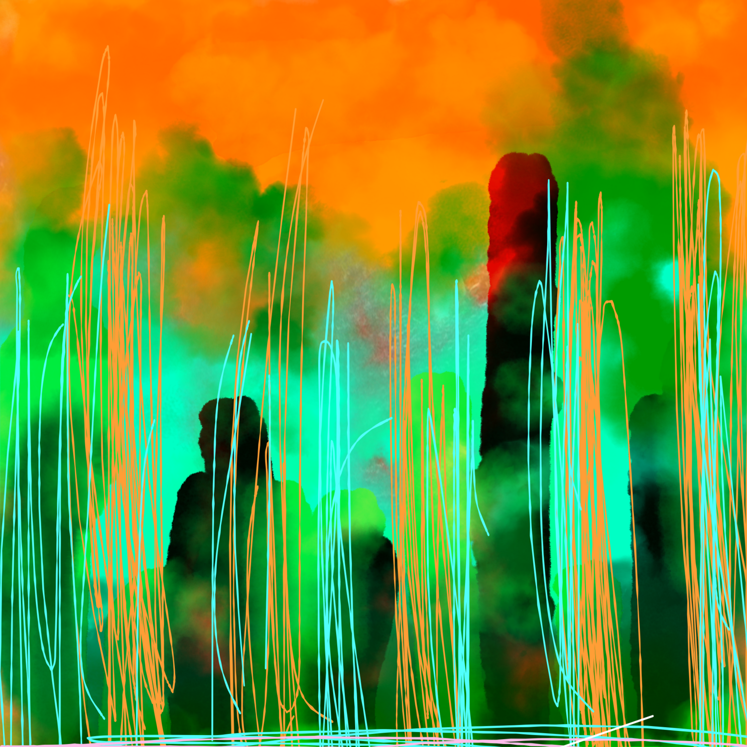 Formen der Skyline de Steven Elijah Neuhaus (2025): Pintura Acrílico ...