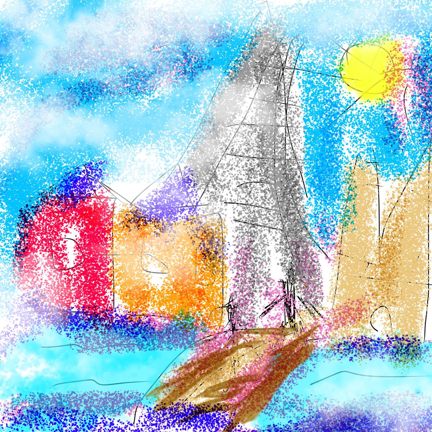 Paris Paris Paris by Steven Elijah Neuhaus (2025) : Painting Acrylic ...