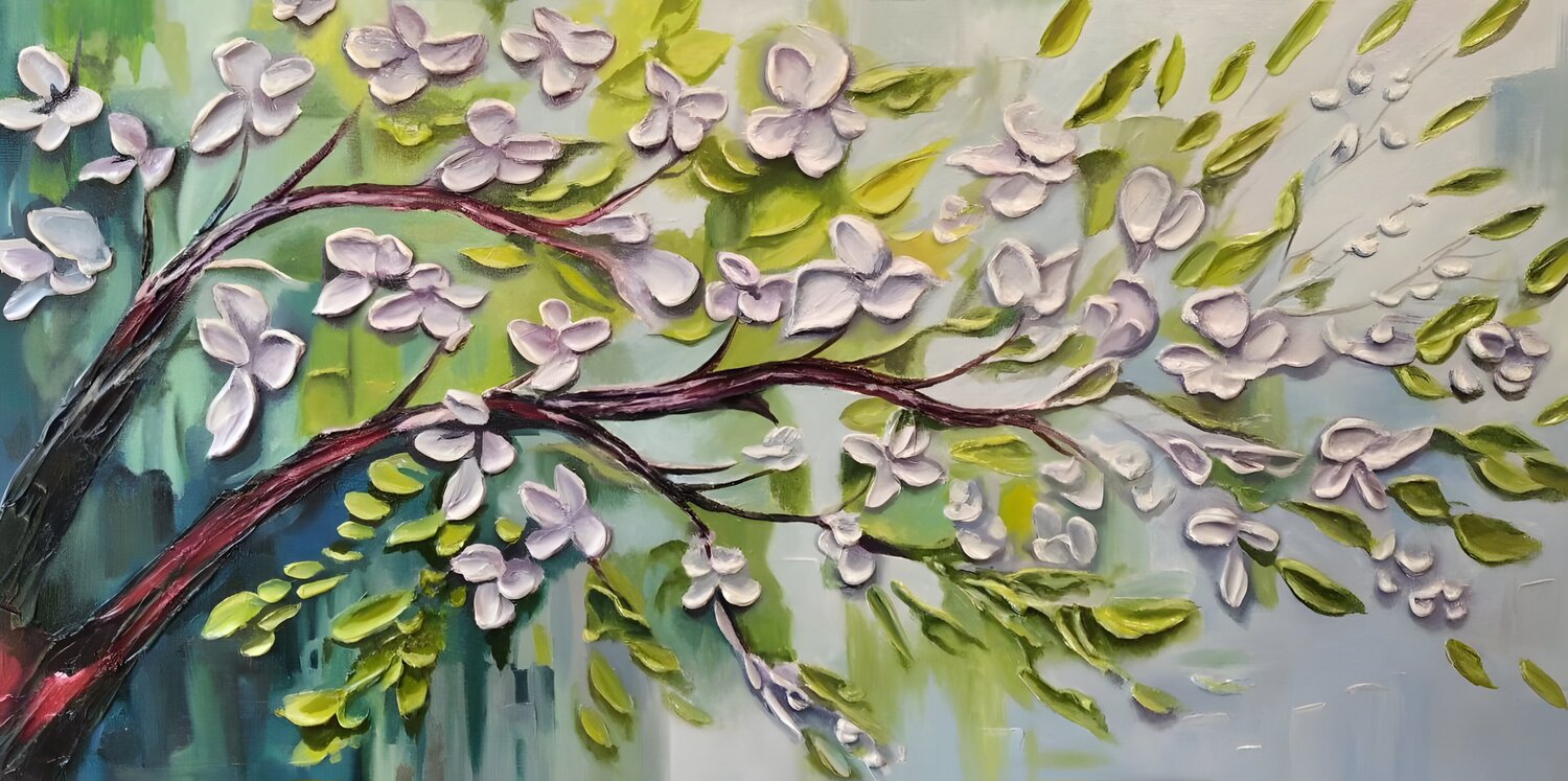 Spring Lyric – textured painting Evgeniya Duvakina