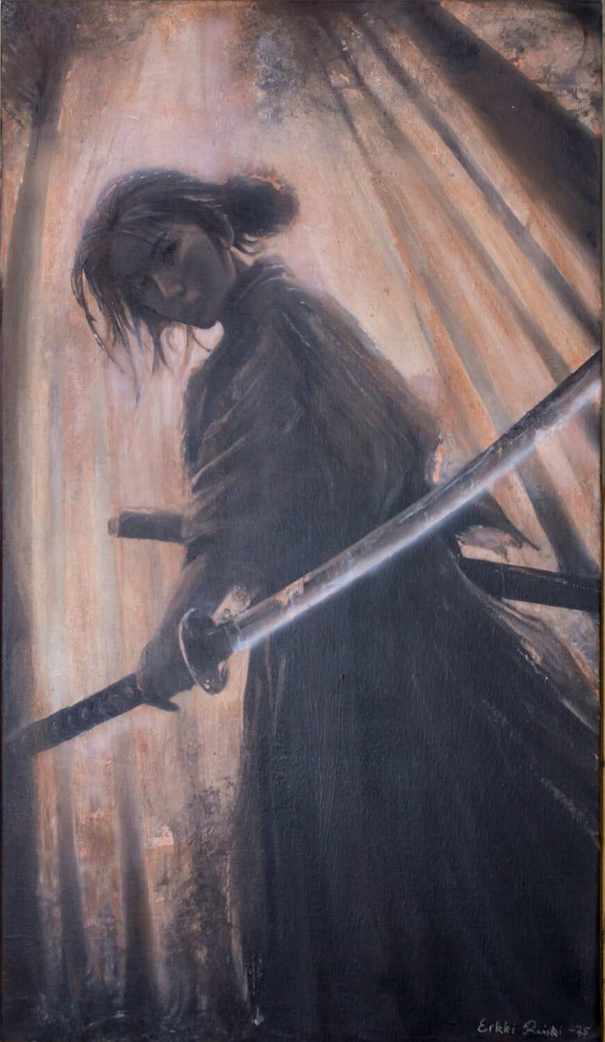 SAMURAI #2 de Erkki Raiski (2025): Pintura Acrílico en Lienzo - Singulart