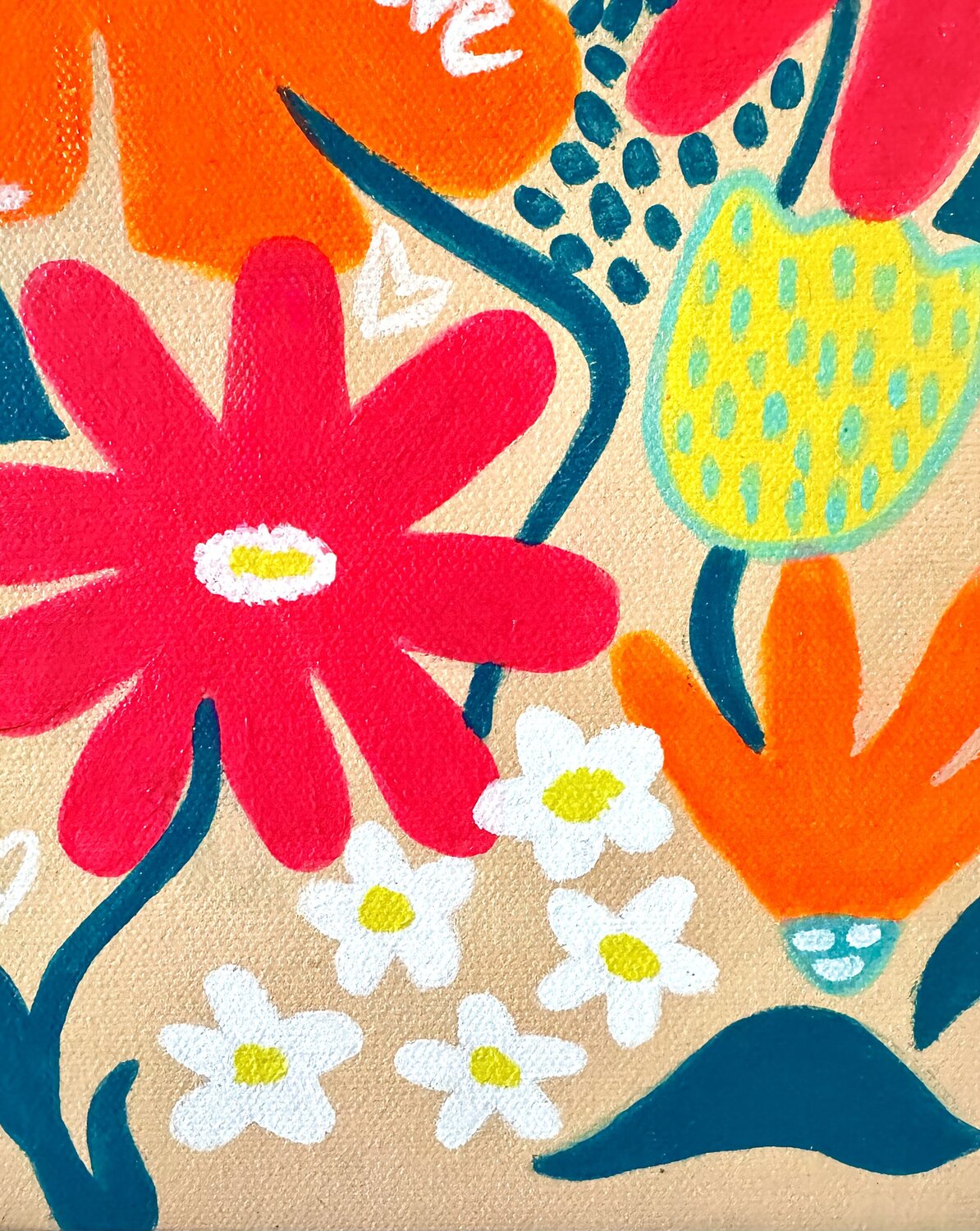 THE FLOWERS ARE SINGING von Hanta Ramboa (2025): Malerei Acryl ...