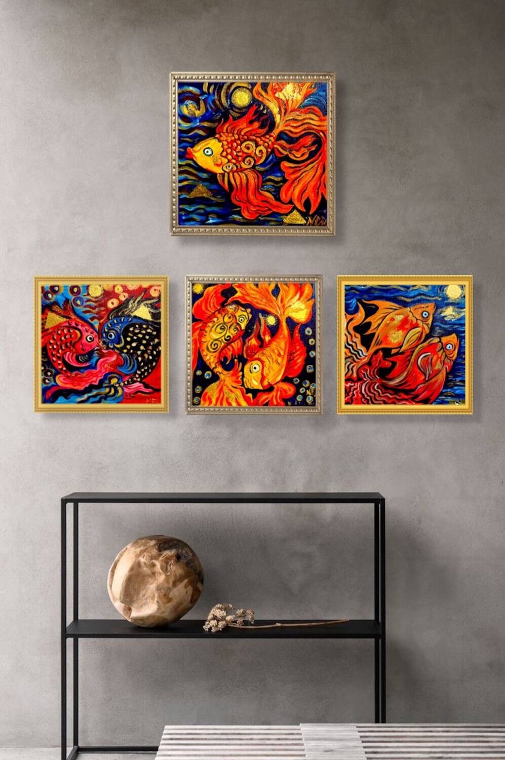 Golden Fish of Money by Natali Deus Universe (2025) : Painting Oil ...