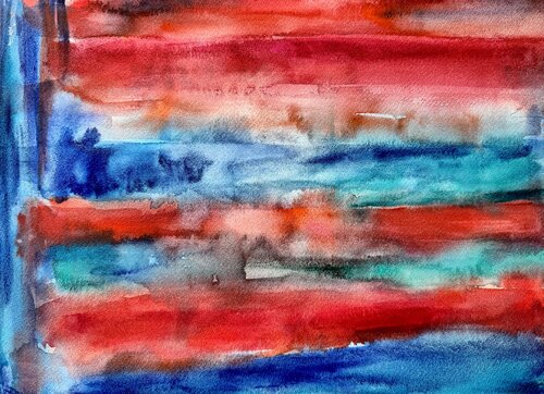 Blurred borders by Victoria Romanenko (2024) : Painting Watercolor on ...