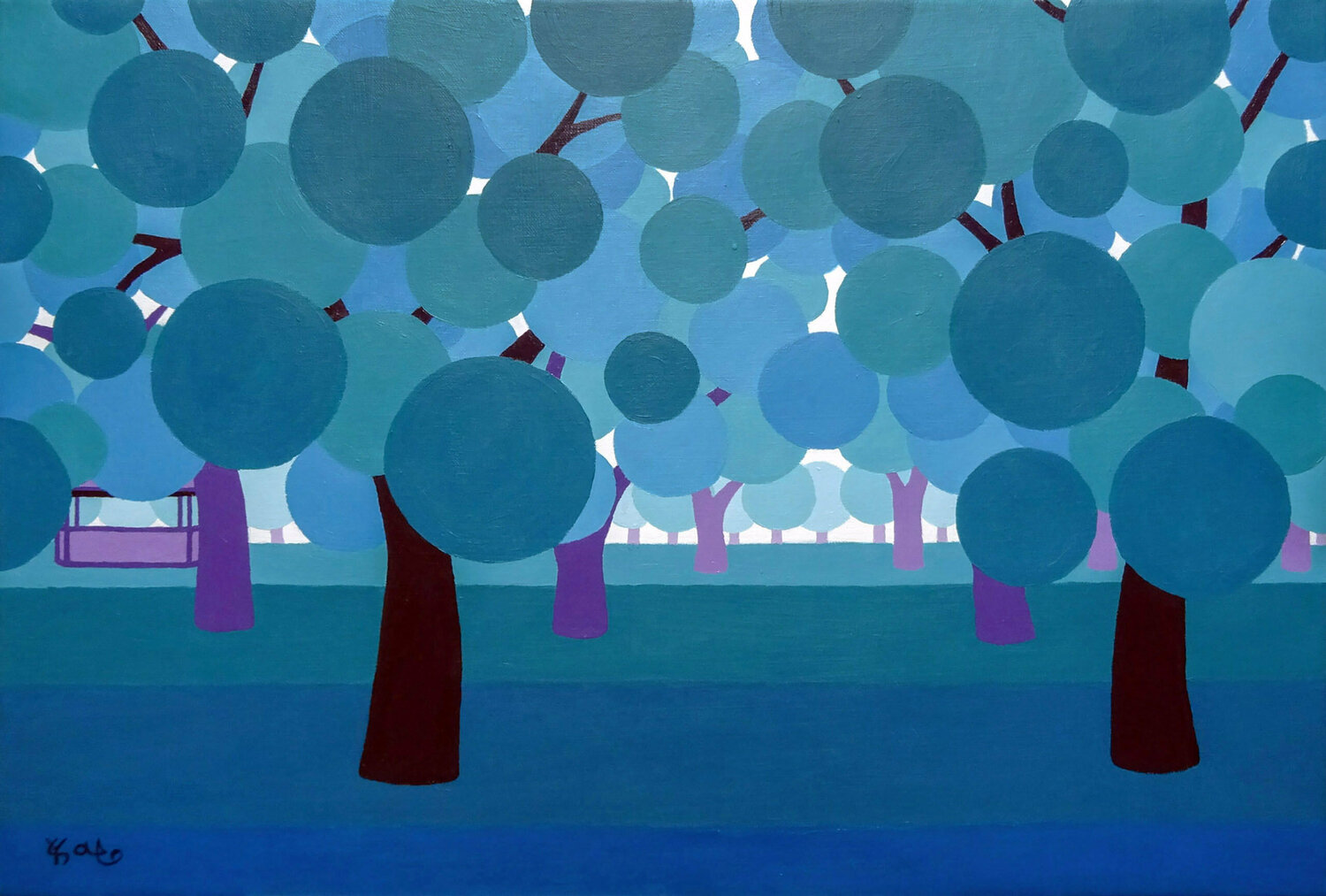 In the forest by Yuichi Sato (2022) : Painting Acrylic on Canvas - Singulart