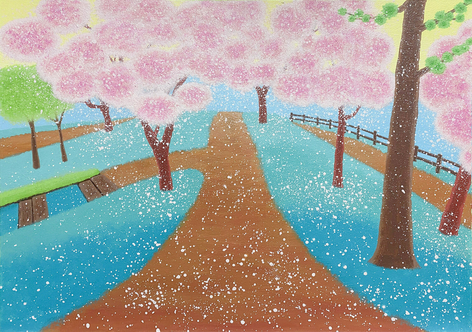 Landscape seen somewhere ＃08 von Yuichi Sato (2024): Malerei Acryl auf Plexiglas - Singulart