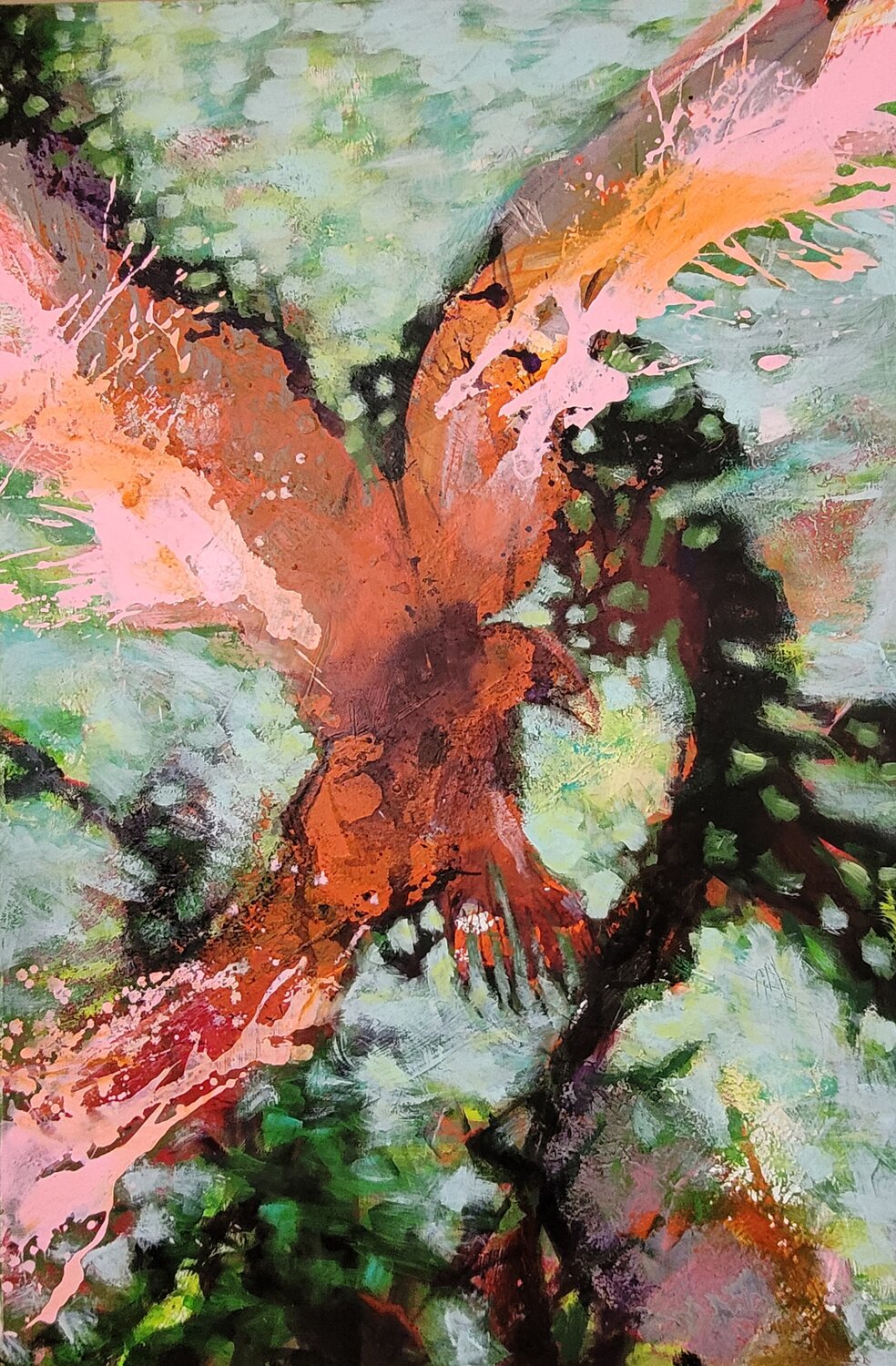 Wings&Roots II by Bettina Zedlitz (2024) : Painting Acrylic on Canvas ...