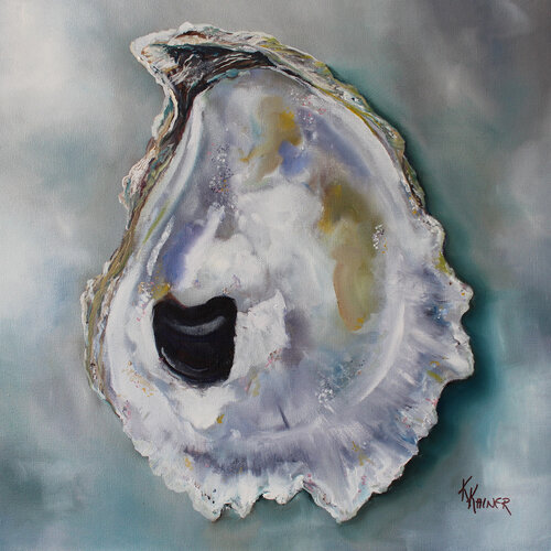 Bay Oyster by Kristine Kainer (2024) : Painting Oil on Canvas - Singulart