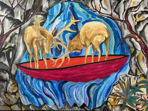 La grotte pour l'autre monde de Francois Michaud (2024): Pintura ...
