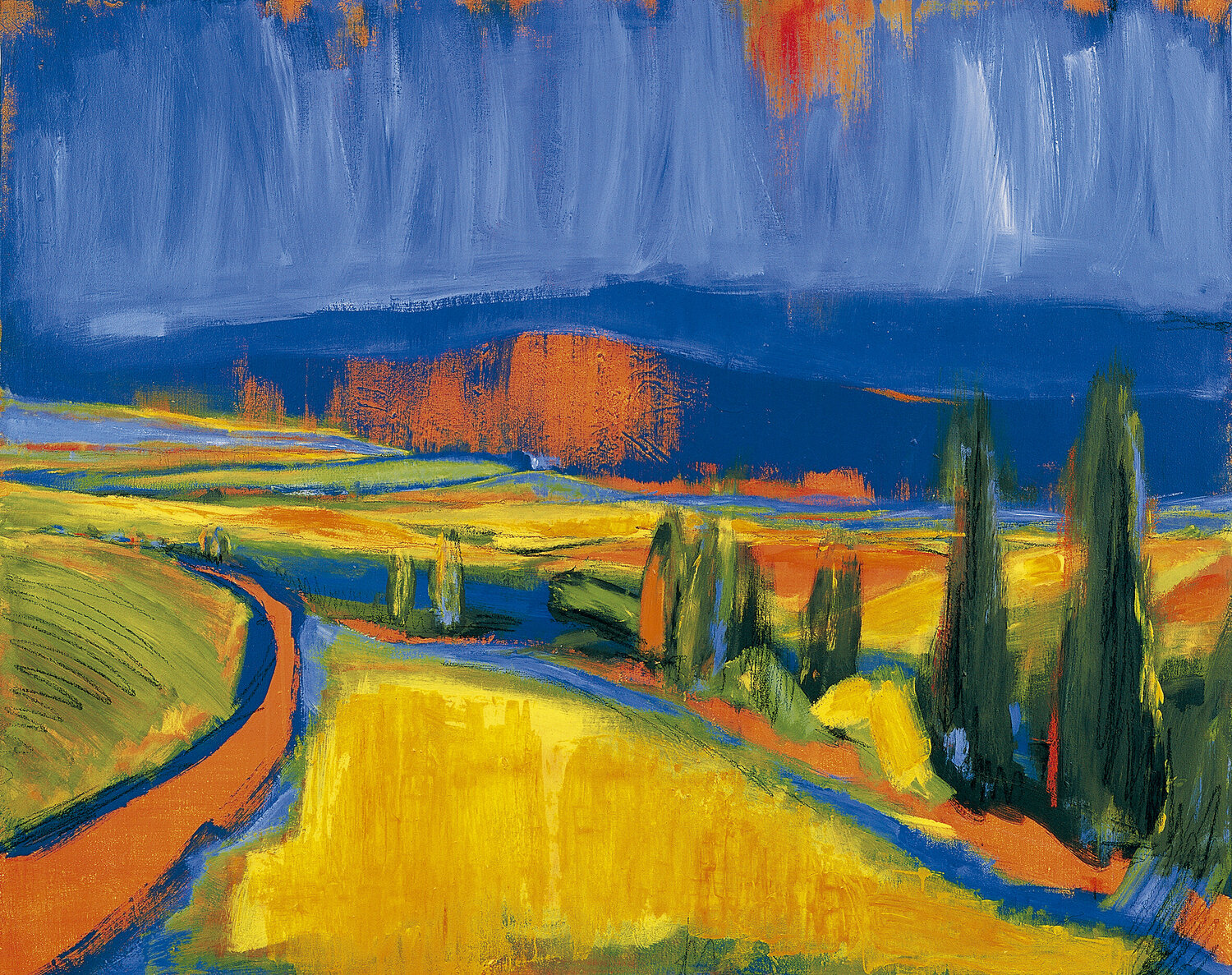 Le Chemin by Aziza Alaoui (2010) : Painting Acrylic, Charcoal on Canvas - Singulart