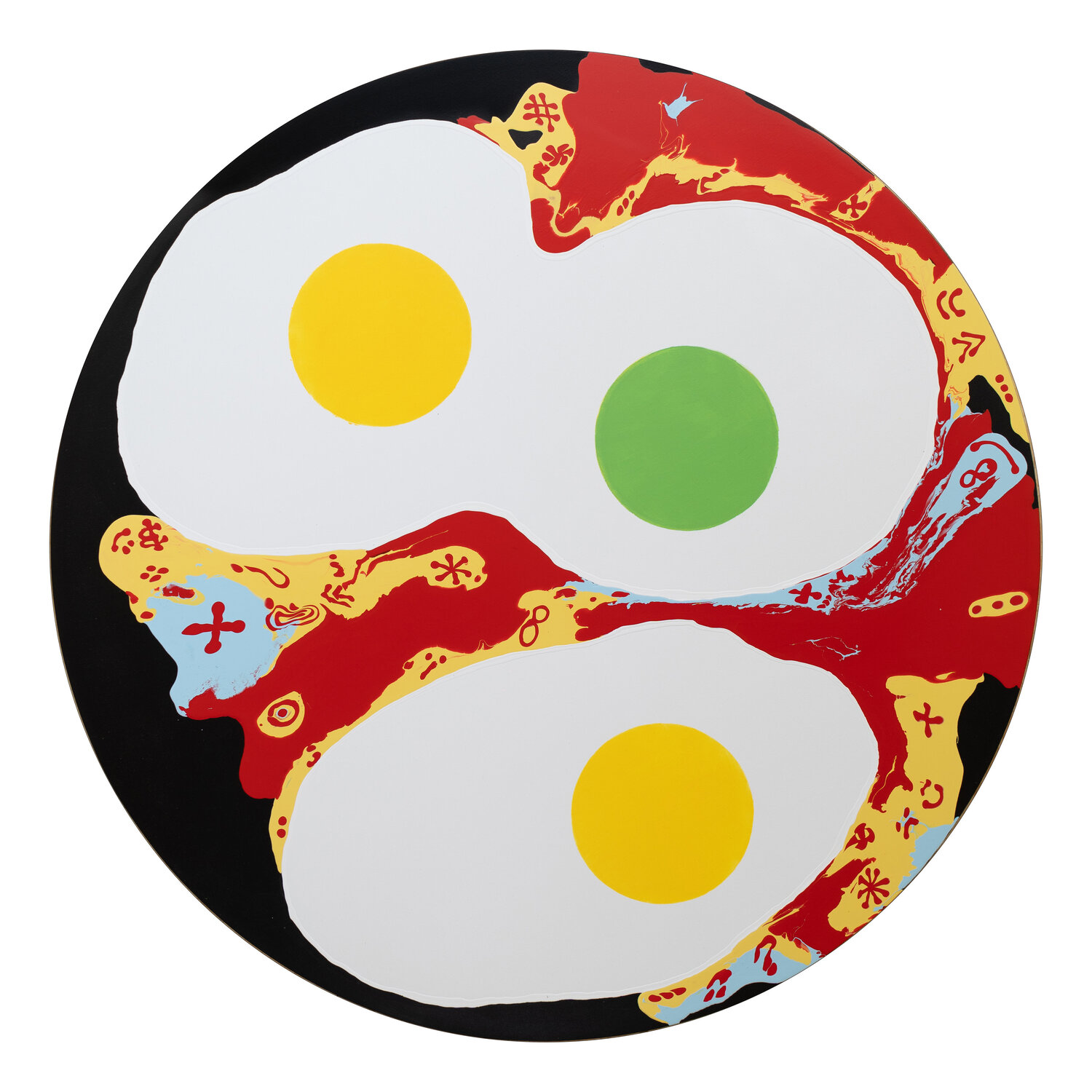 Fried eggs in special character sauce by Mario Louro (2023) : Painting ...
