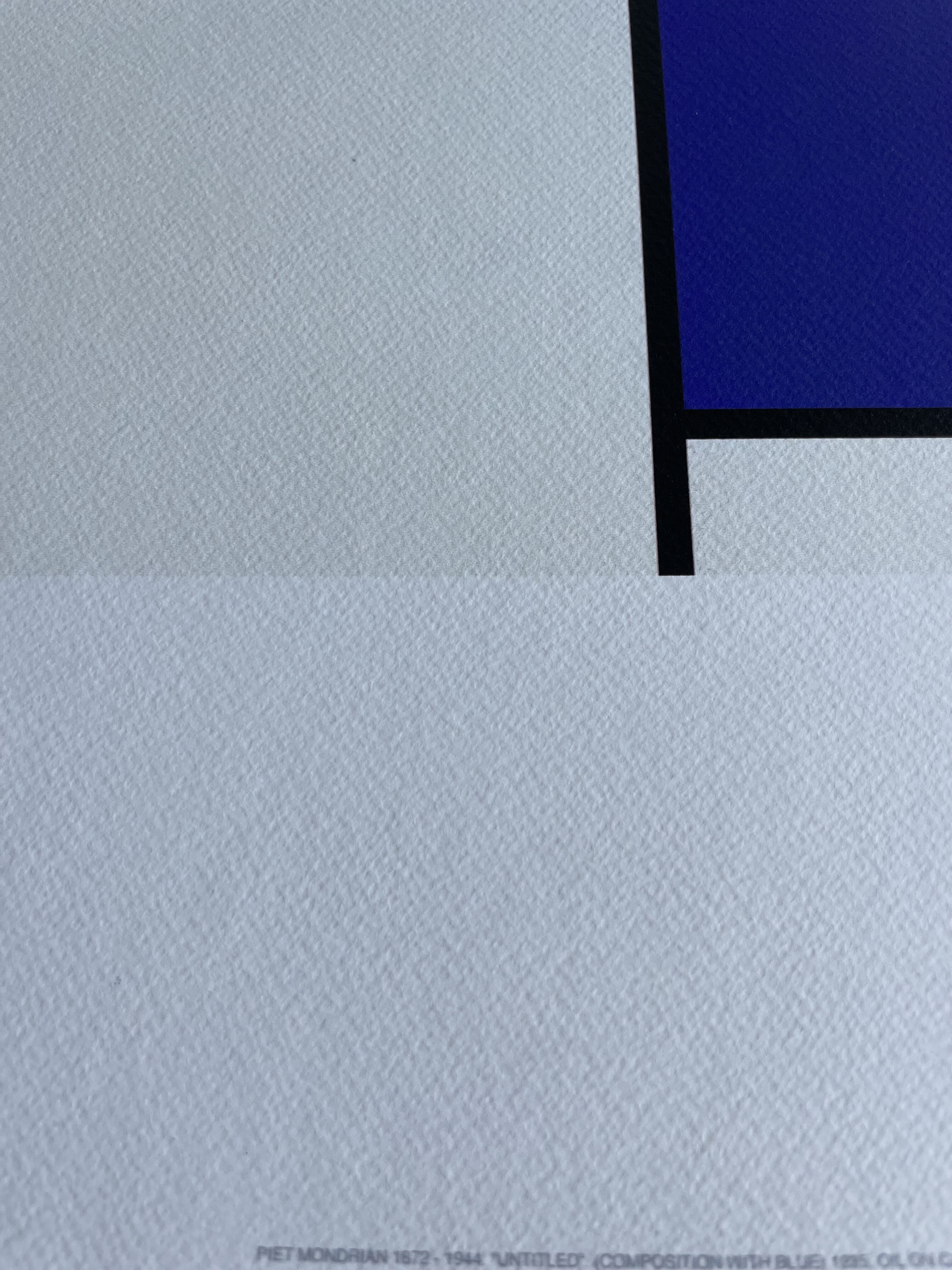 Piet Modrian (1872-1944), Composition with Blue, 1935, Copyright ...