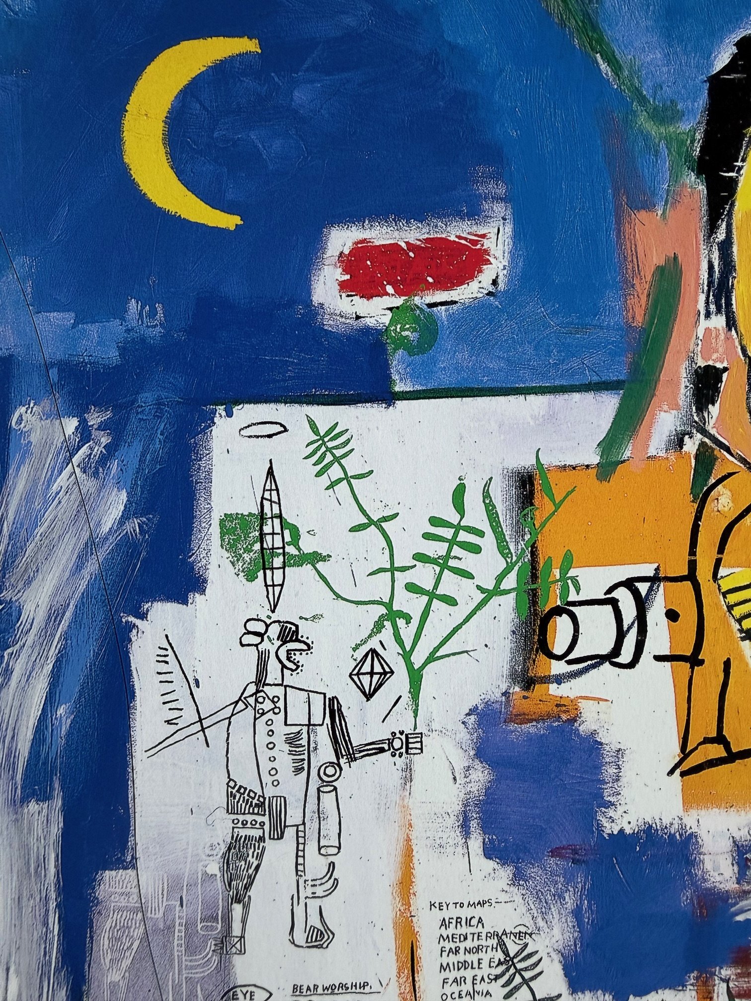 Jean Michel Basquiat (1960-1988), Raw Fish, 1984, Copyright Estate of ...