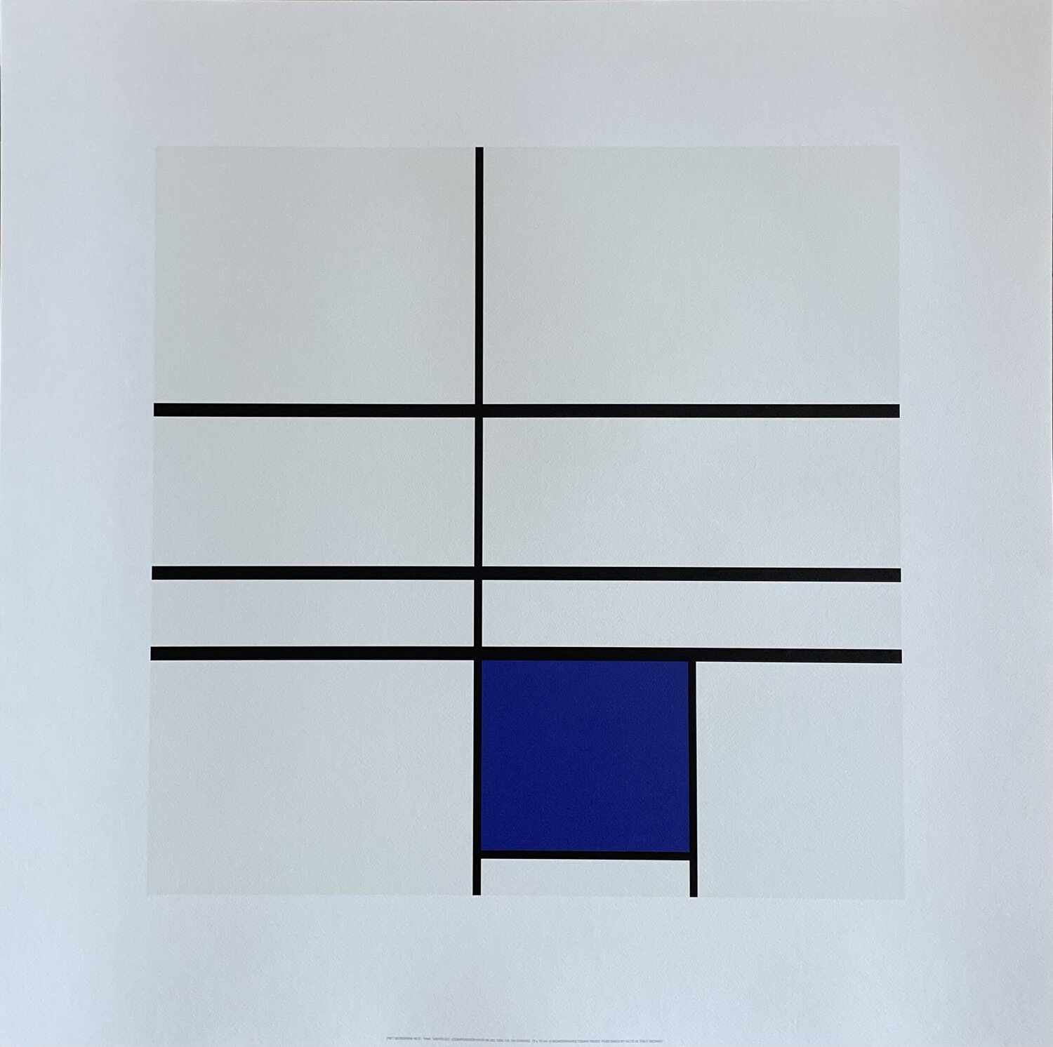 Piet Modrian (1872-1944), Composition with Blue, 1935, Copyright ...