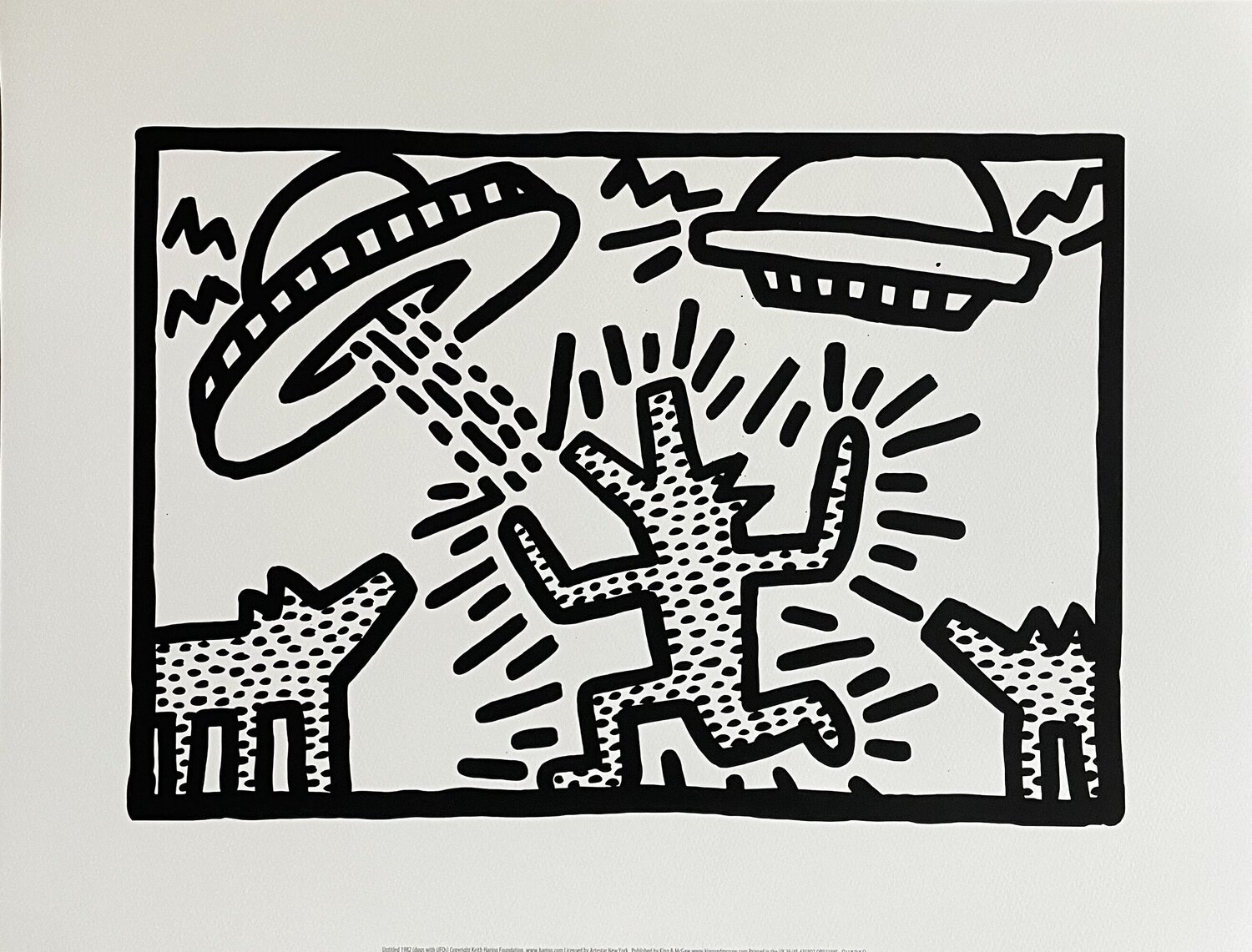 Keith Haring (1958-1990), Untitled (Dogs with UFO's), Copyright Keith ...