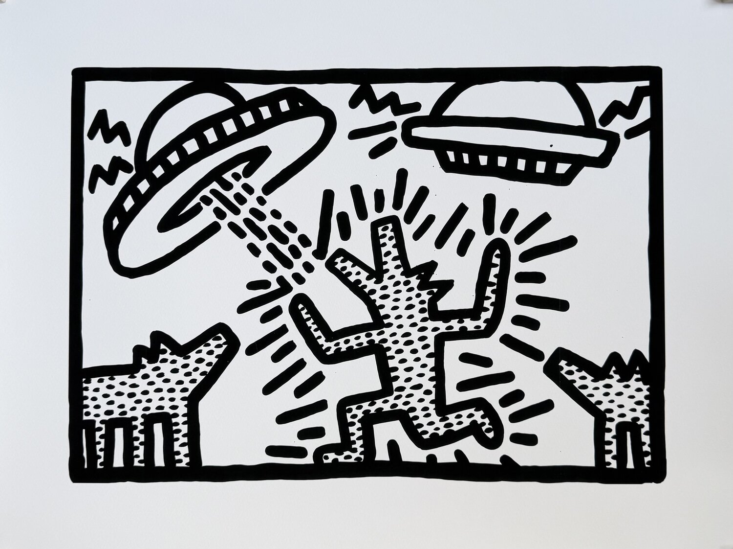 Keith Haring (1958-1990), Untitled (Dogs with UFO's), Copyright Keith ...