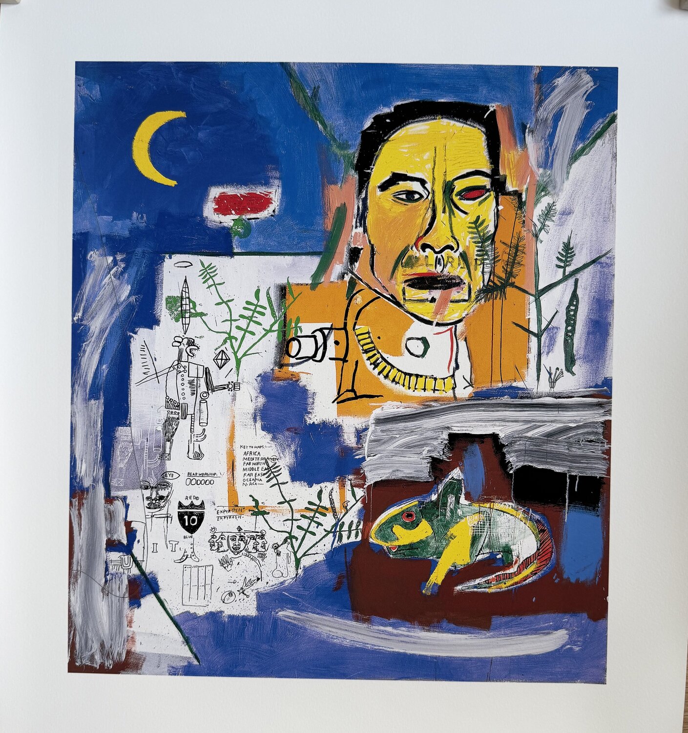 Jean Michel Basquiat (1960-1988), Raw Fish, 1984, Copyright Estate of ...