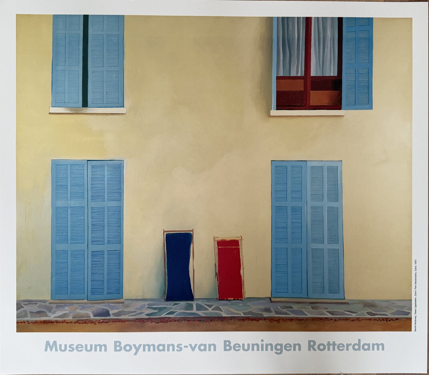 David Hockney, Twee Ligstoelen ( Two Deckchairs), Calvi, 1972, Printed in Holland di David ...