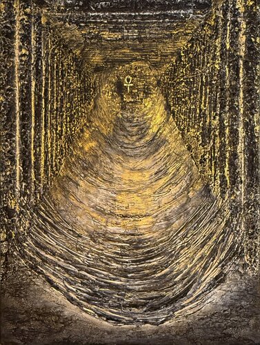 Hidden Tunnel by Nermen Khalil (2023) : Other Media Acrylic, Oil on Canvas - Singulart