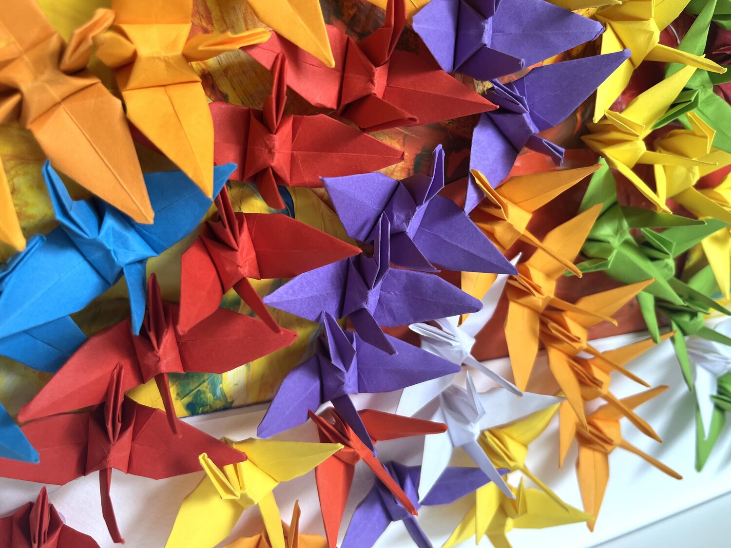 Le chant des oiseaux... (ORIGAMI 2022) by Olivier Messas (2022) : Work on Paper Acrylic, Collage ...