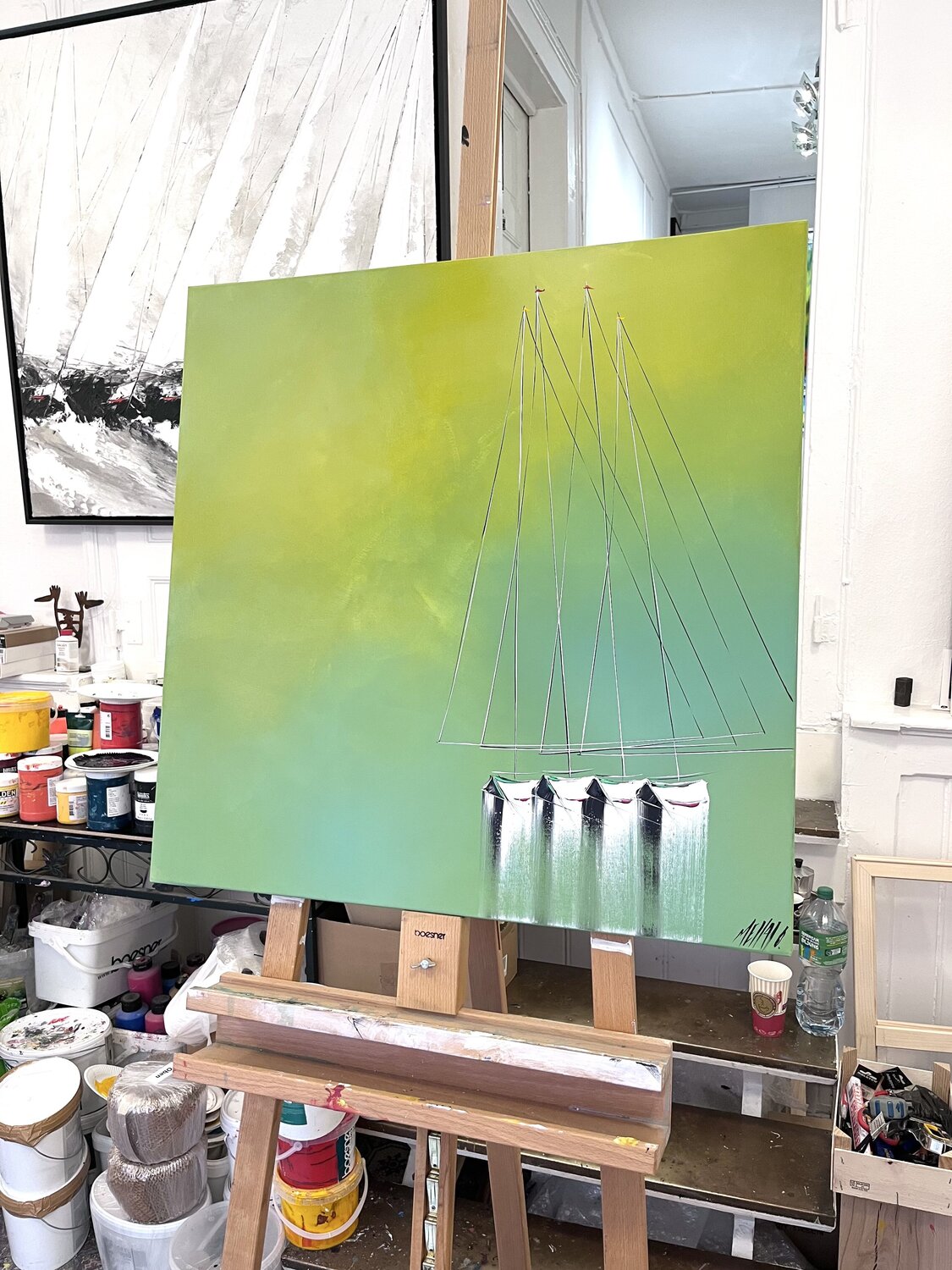 Espoir à l'horizon.. (ESPRIT VOILE 2023) de Olivier Messas (2023) : Peinture Acrylique sur Toile ...