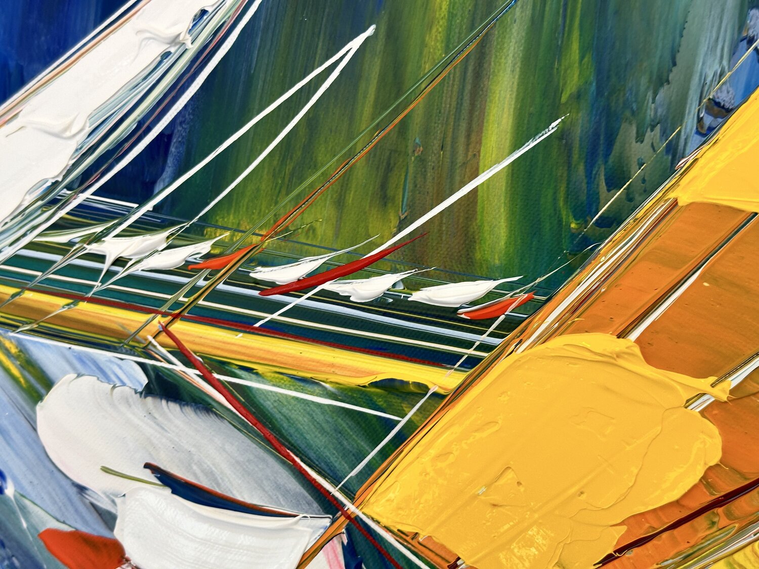 Liberté à l’horizon... (ESPRIT VOILE 2025) by Olivier Messas (2025) : Painting Acrylic on Canvas ...