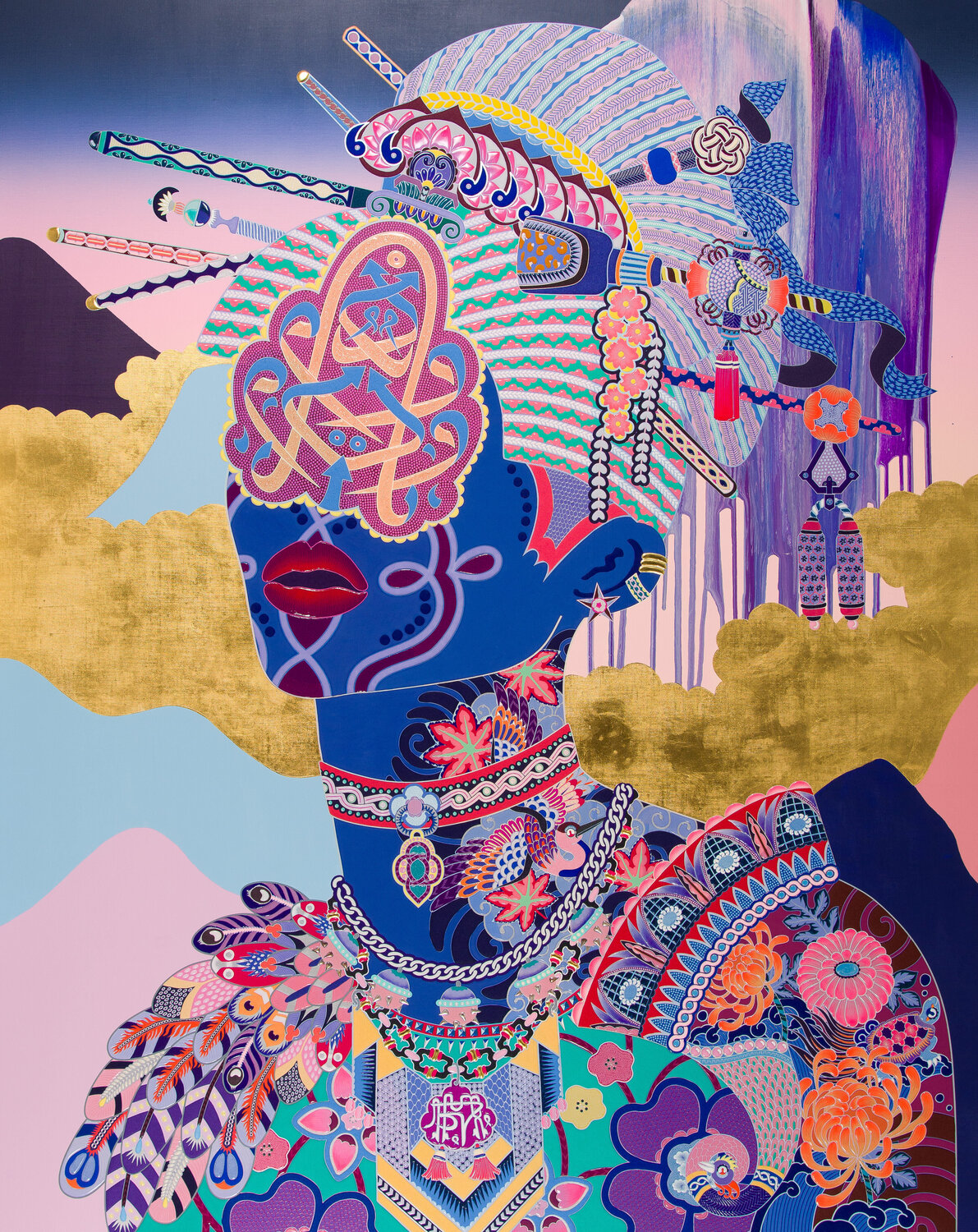 M Chiyo F von Kohei Kyomori (2025): Malerei Harz, Pigmente - Singulart