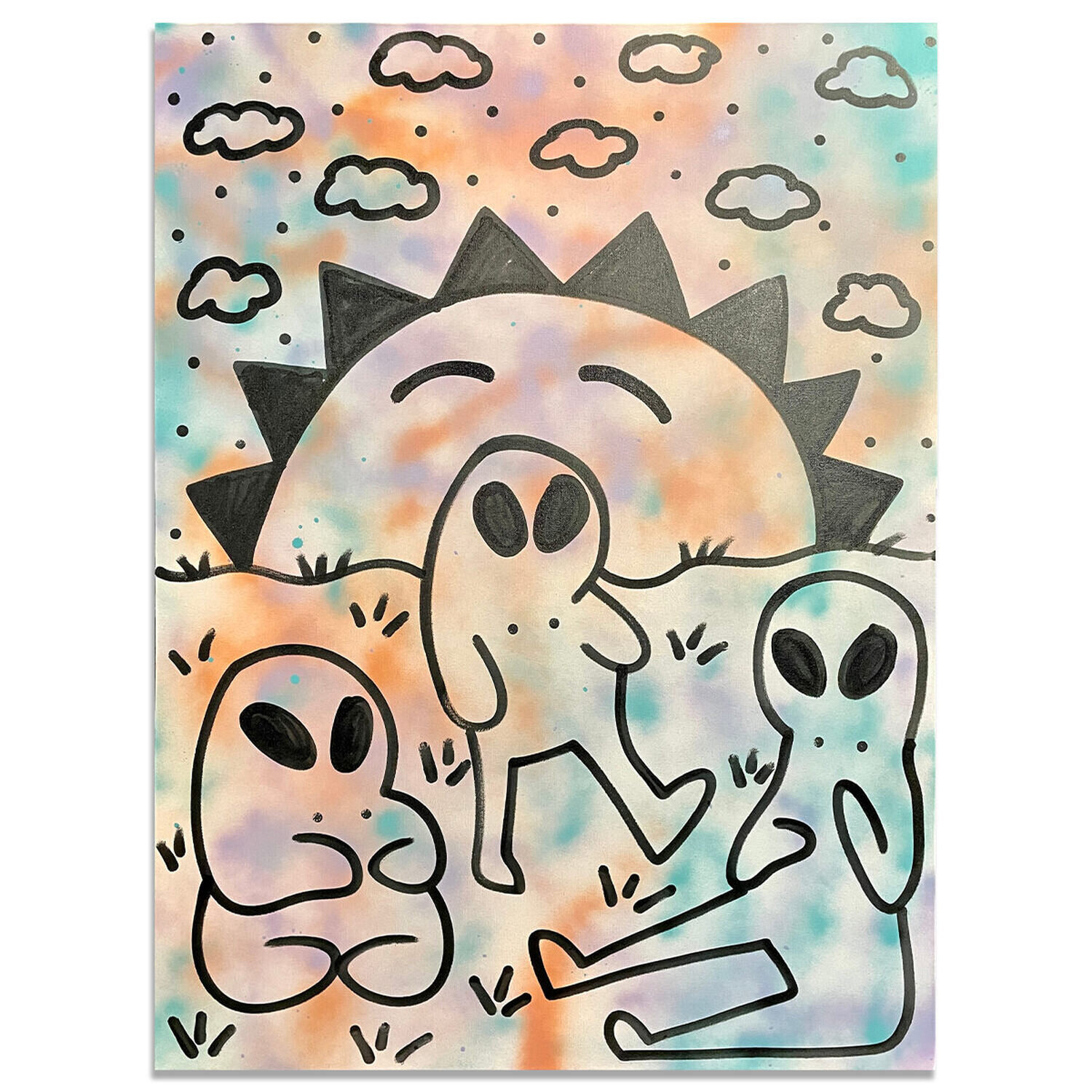 ALIEN BOYS SUNSET by Coolman (2021) : Painting Acrylic - Singulart
