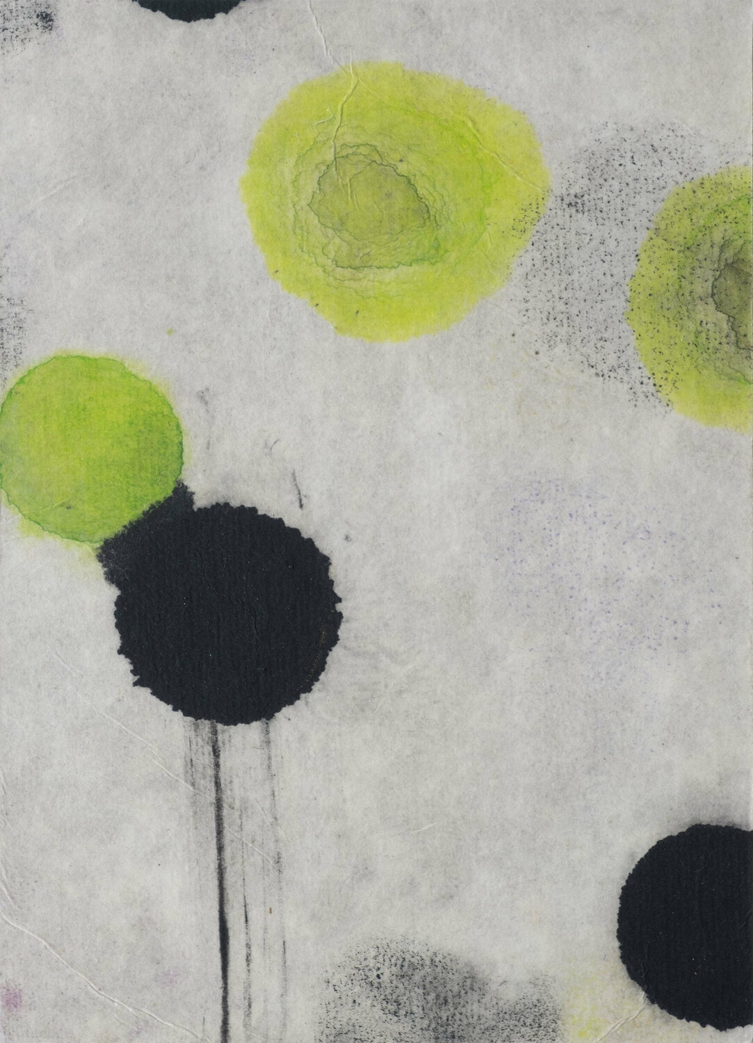 Cloud_Ikone#28 by Mi Kyung Lee (2019) : Work on Paper Wax, Watercolor ...