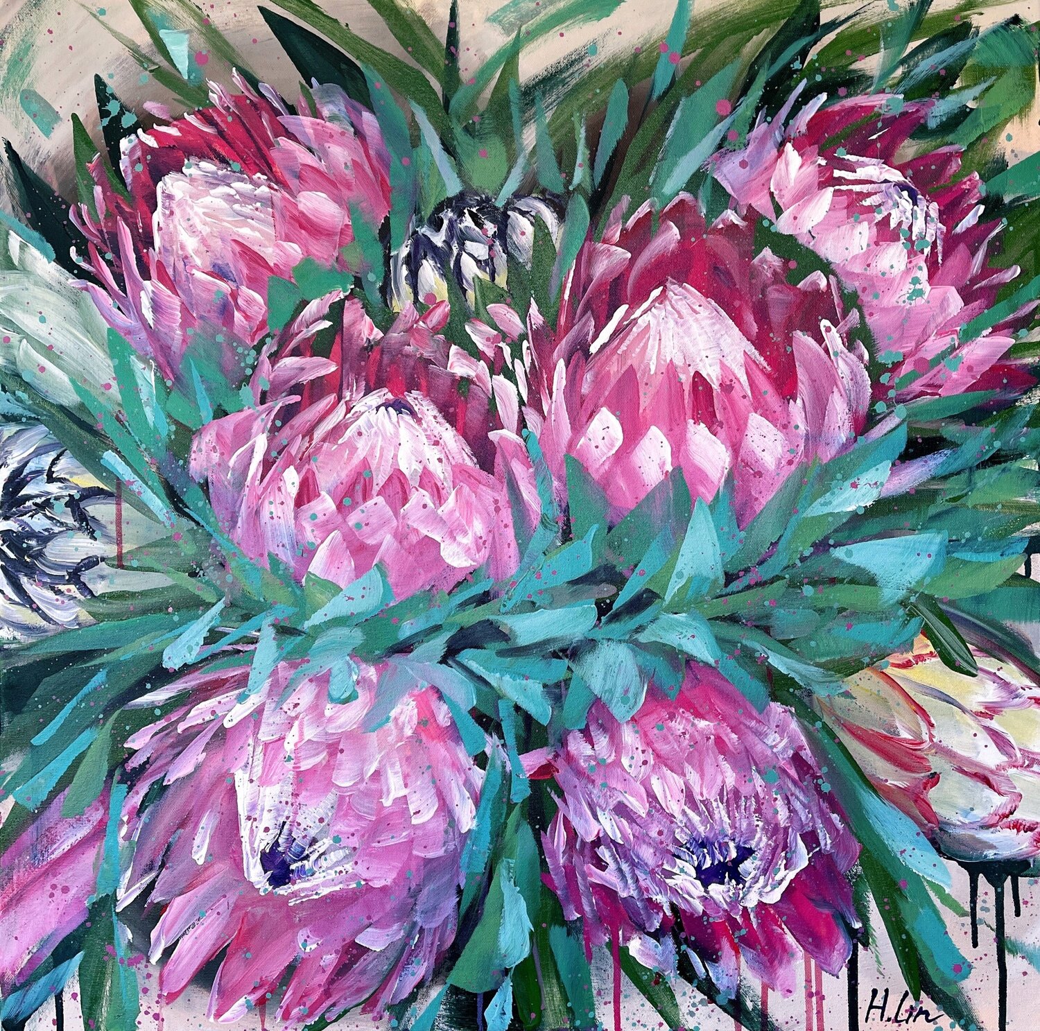 Smiling like a flower towards sunlight - Protea Frosted Fire and Niobe ...